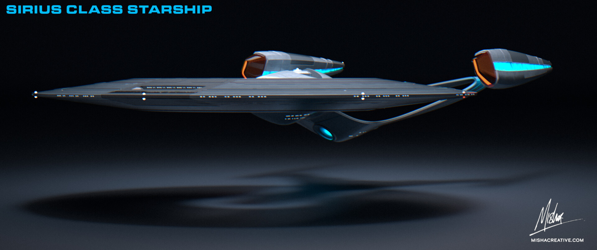 ArtStation - Sirius Class Starship, 32nd Century (ST:DISCO era)