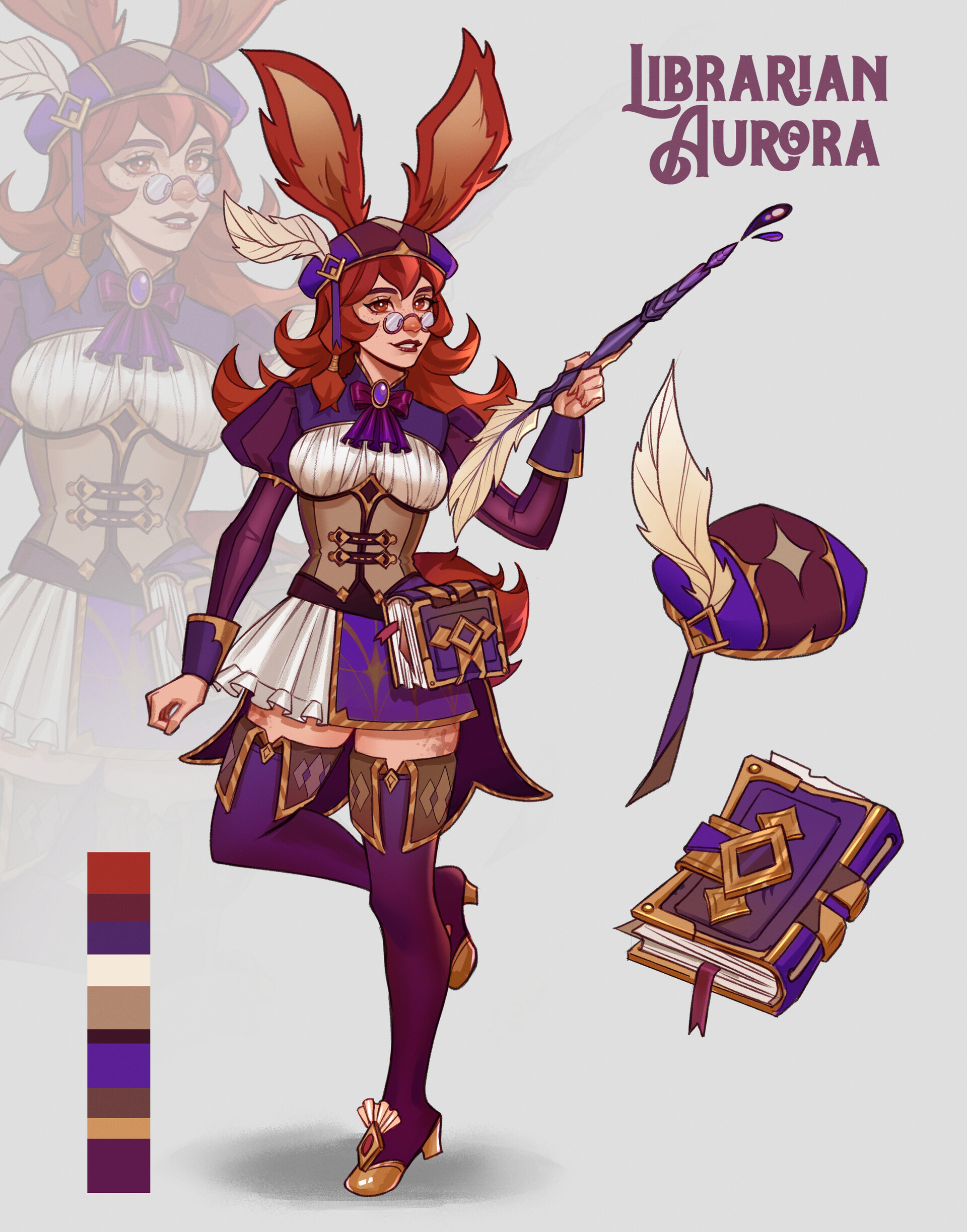 ArtStation - Librarian Aurora | Fan Skin