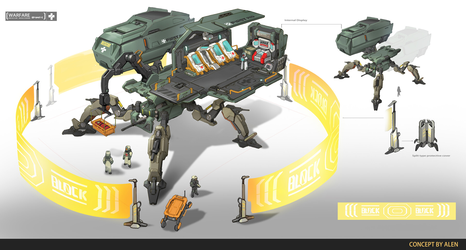 ArtStation - Rescue transport robot