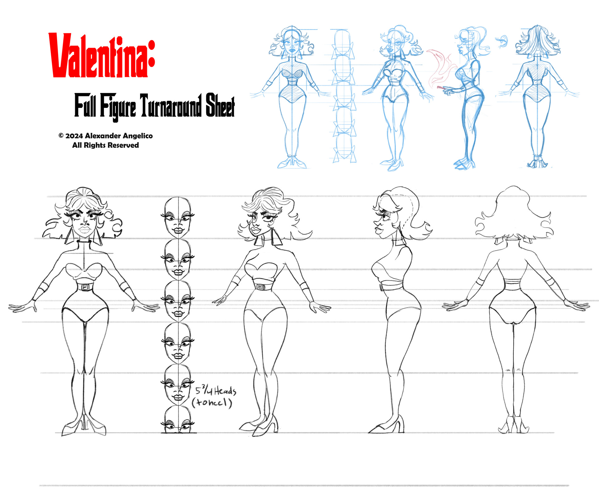 ArtStation - Valentina Original Character Turnaround Sheets