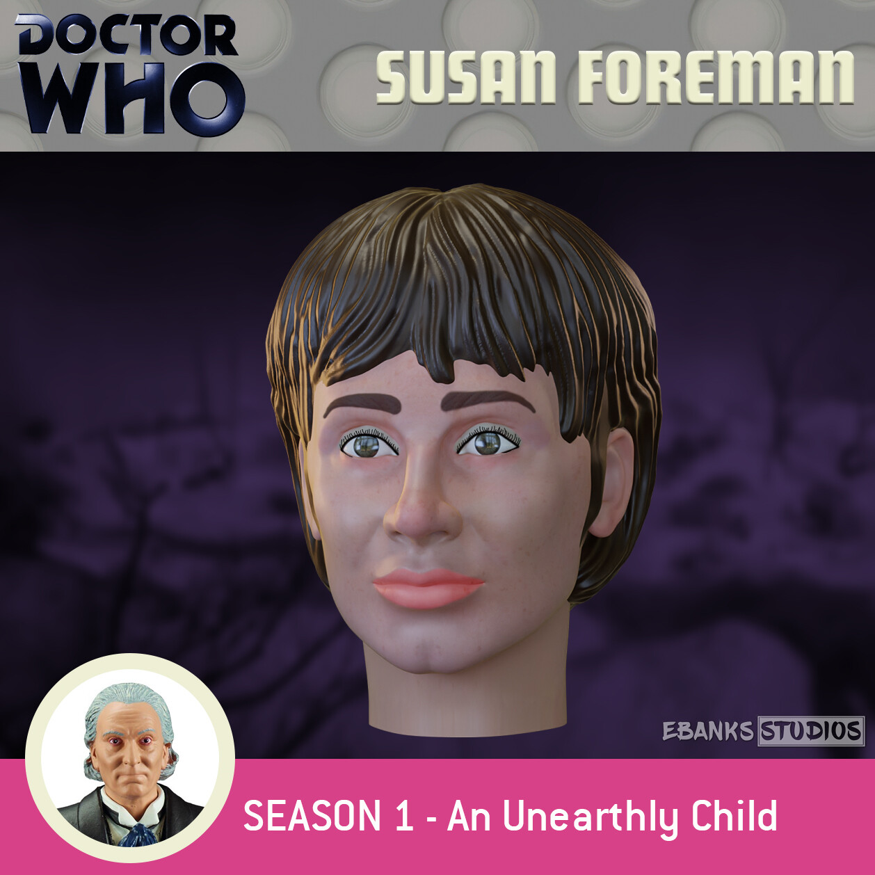 ArtStation - Susan Foreman - Custom Doctor Who Figure Head