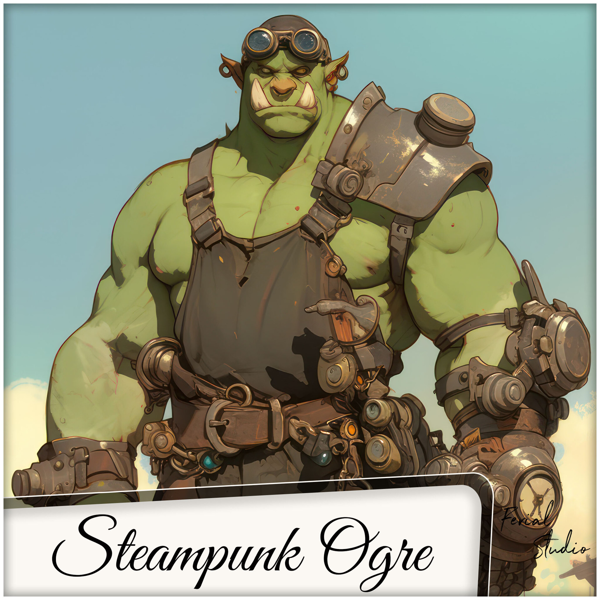 ArtStation - 🔹210 Steampunk Ogre - Cartoon Character Reference Image Pack v.89 |4K|