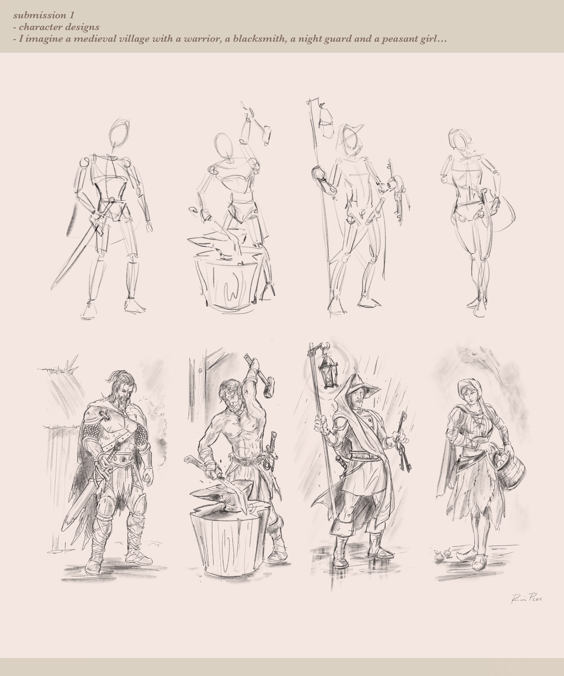 ArtStation - Medieval characters