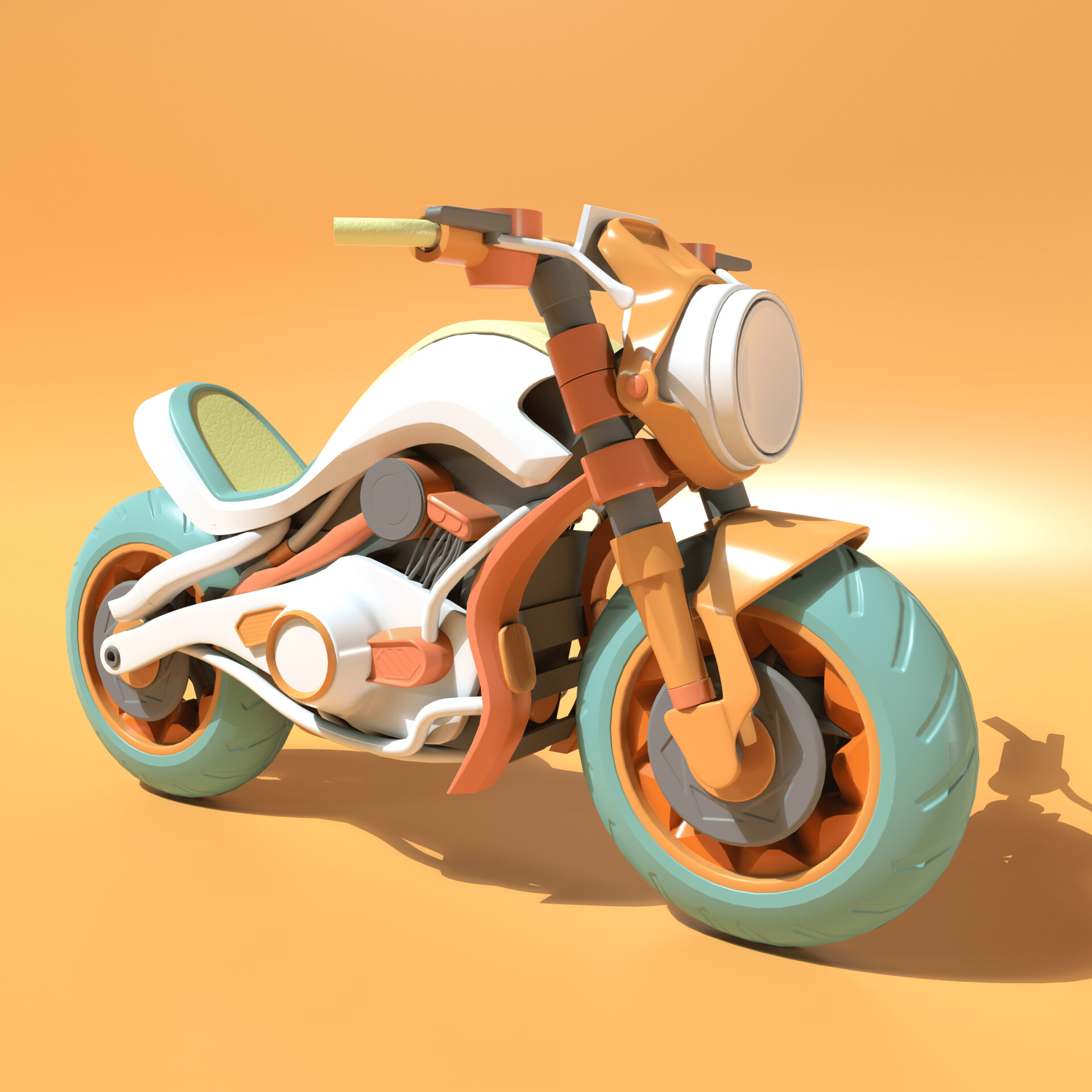ArtStation - Cartoon Motorcycle