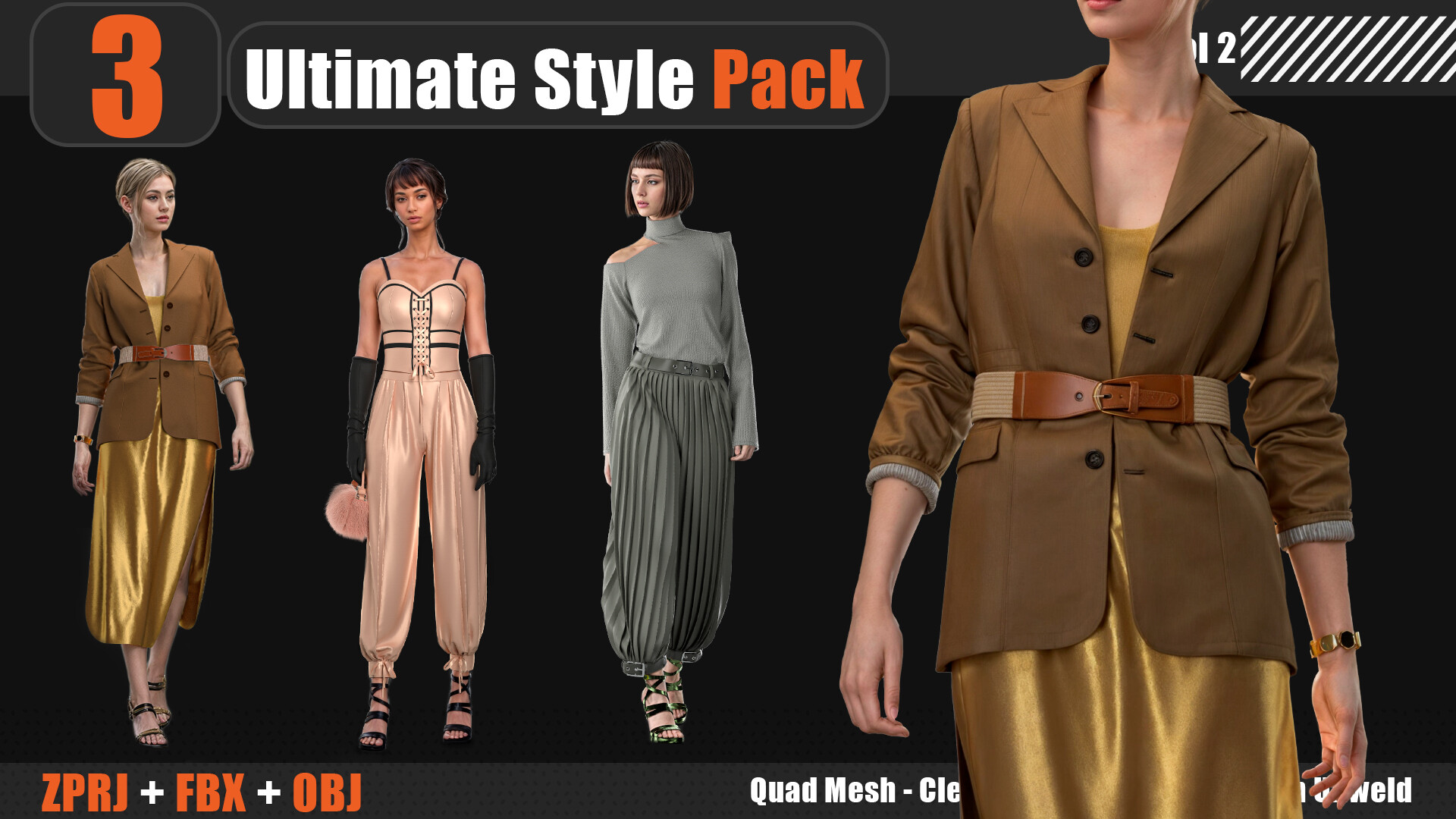 3D Innovators - 3 Ultimate Style Pack Vol 2 (MARVELOUS DESIGNER AND ...