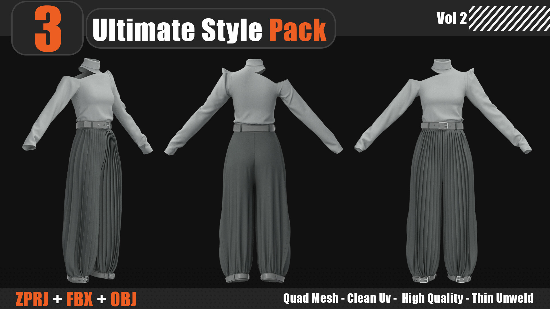 3D Innovators - 3 Ultimate Style Pack Vol 2 (MARVELOUS DESIGNER AND ...