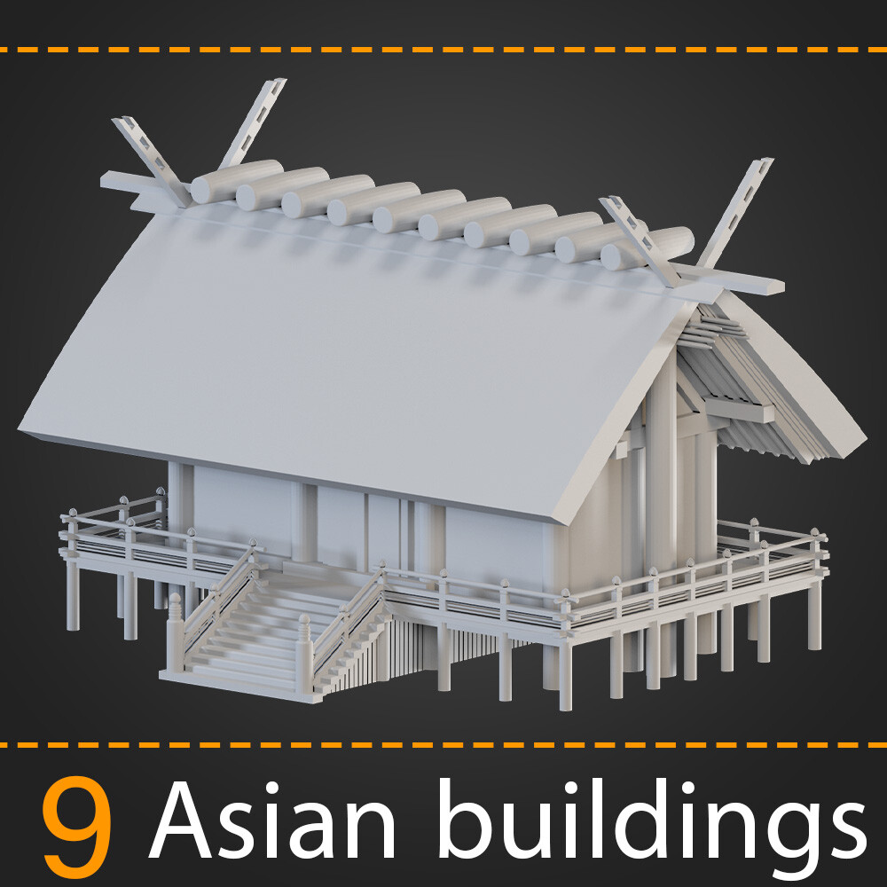 ArtStation - 9-Asian buildings