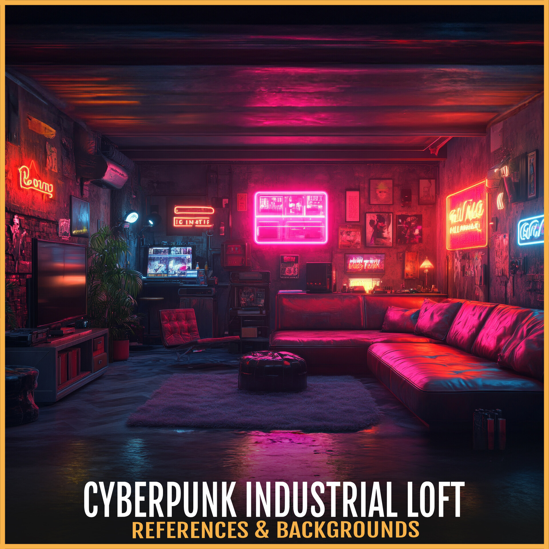 ArtStation - 303 Cyberpunk Industrial Loft