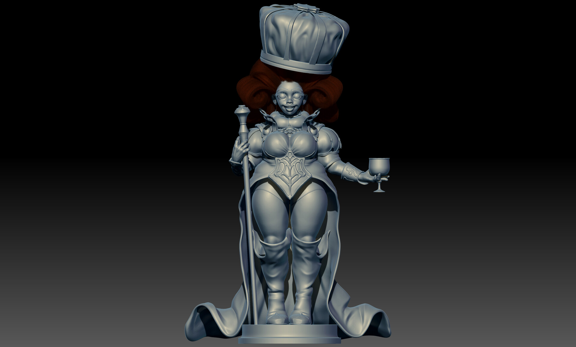 ArtStation - femaleSculpt_BV_queenOutFit