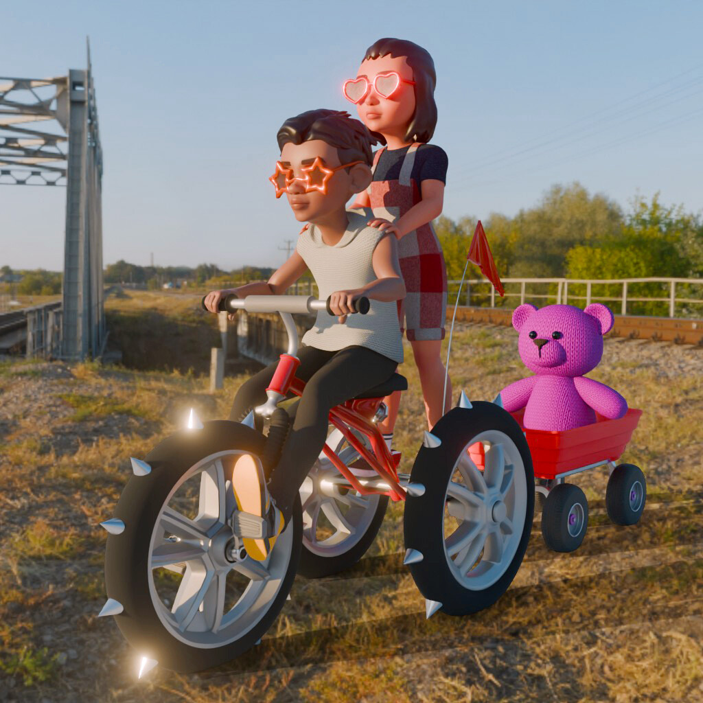 ArtStation - Riding kids