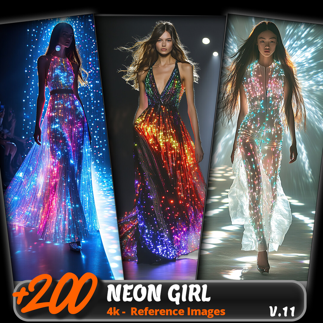 ArtStation - NEON GIRL VOL. 11/ 4K/ Reference Image