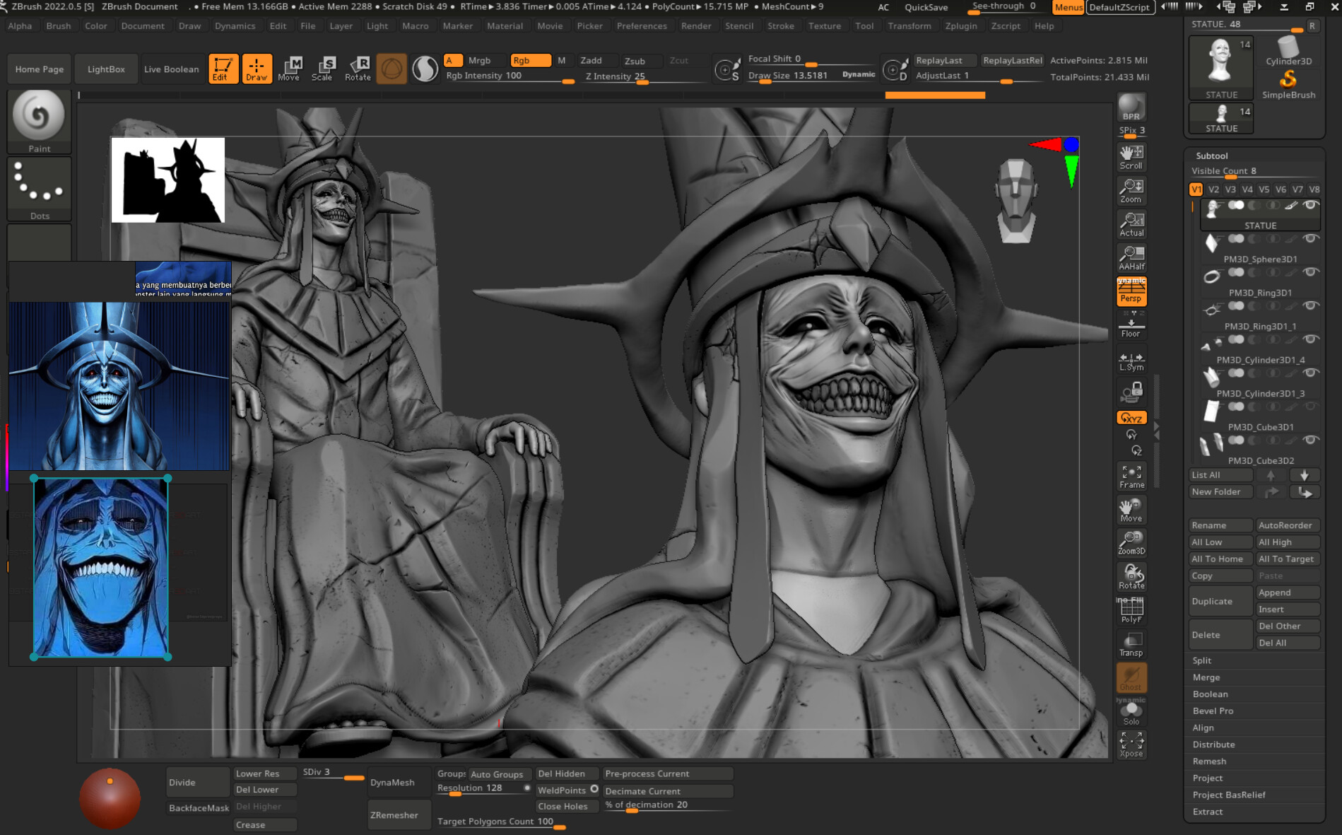 ArtStation - solo leveling god statue