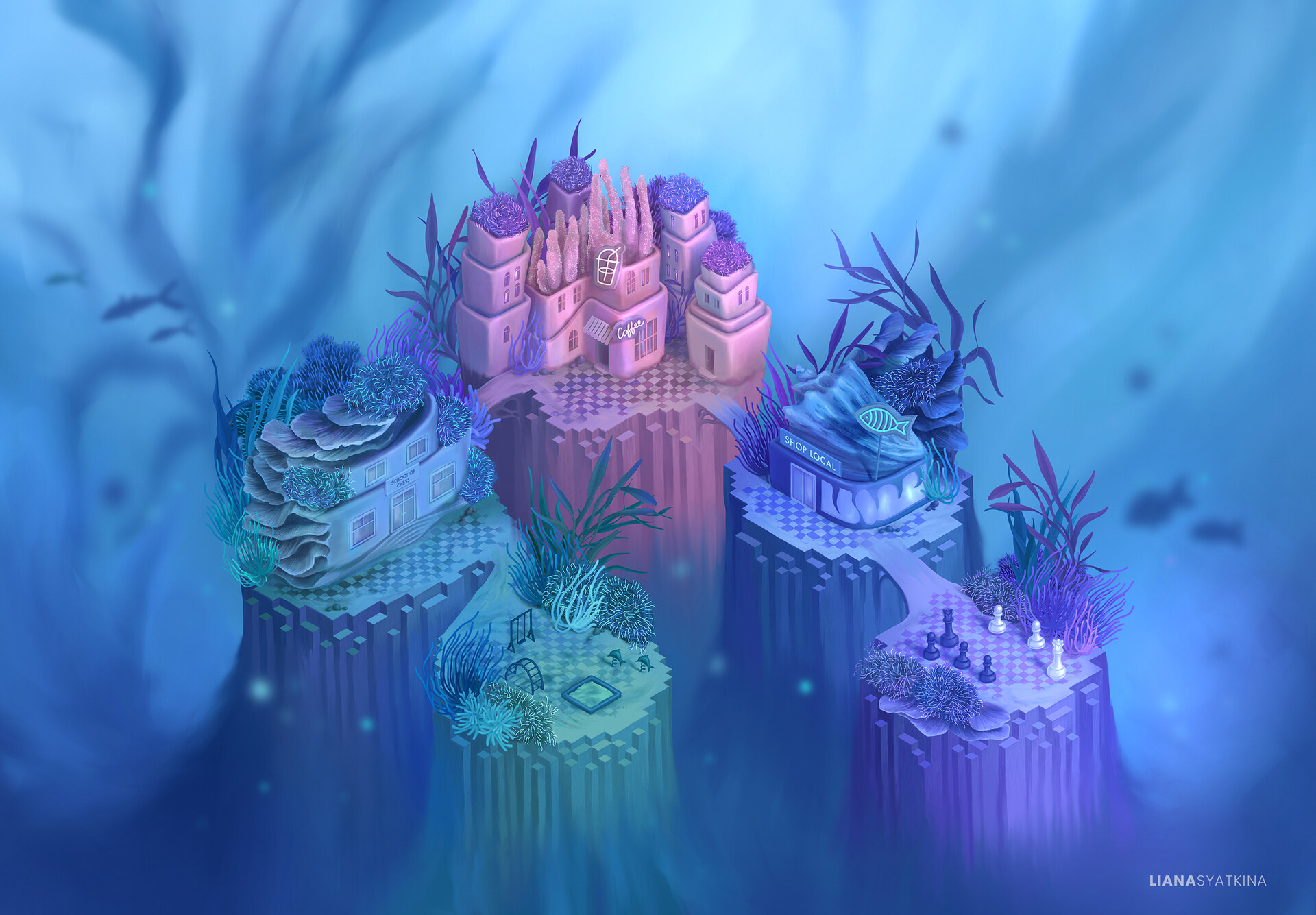 Underwater City Art