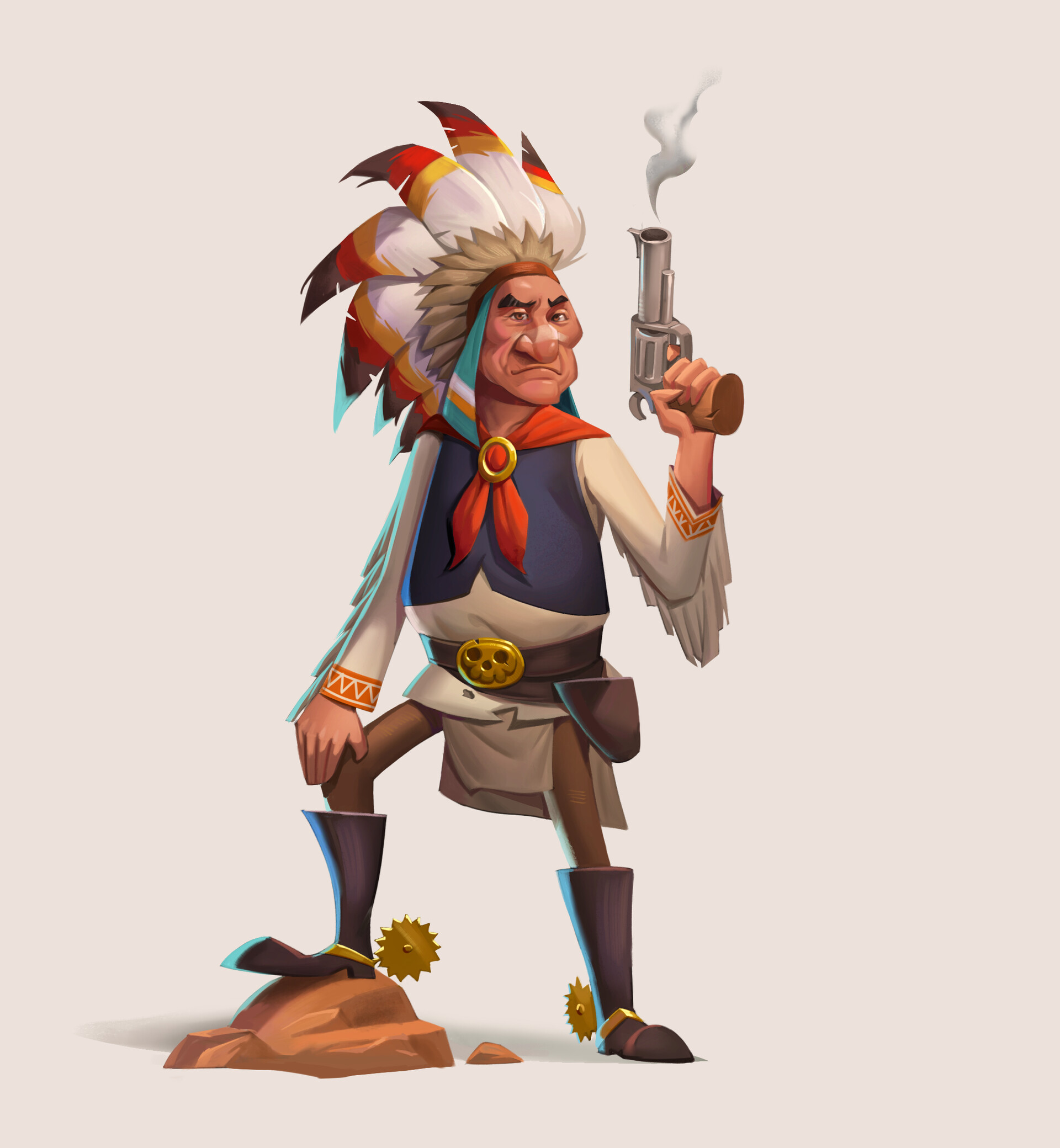 ArtStation - native american gunslinger