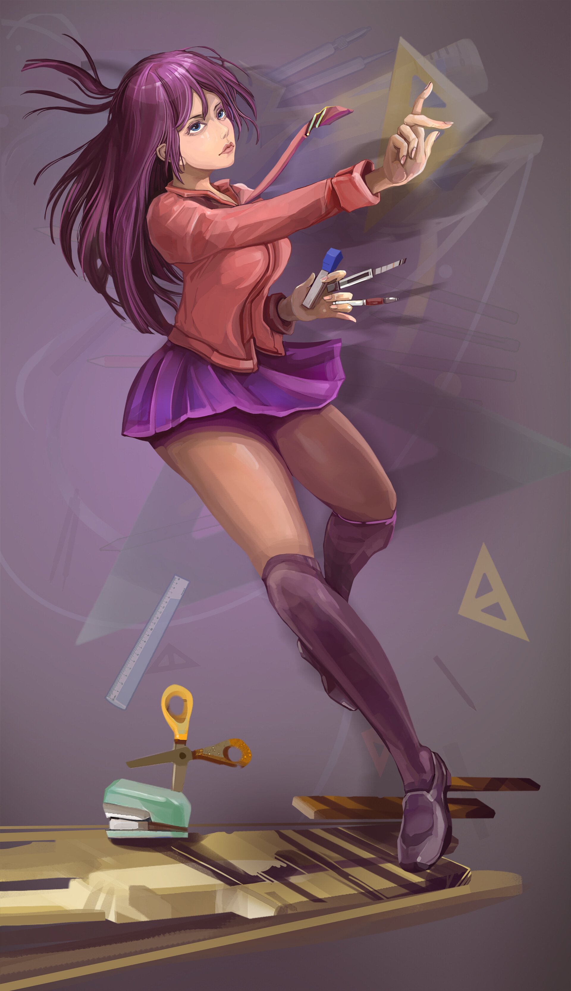 ArtStation - 戦場ヶ原ひたぎ_化物語_ Hitagi Senjougahara_Bakemonogatari