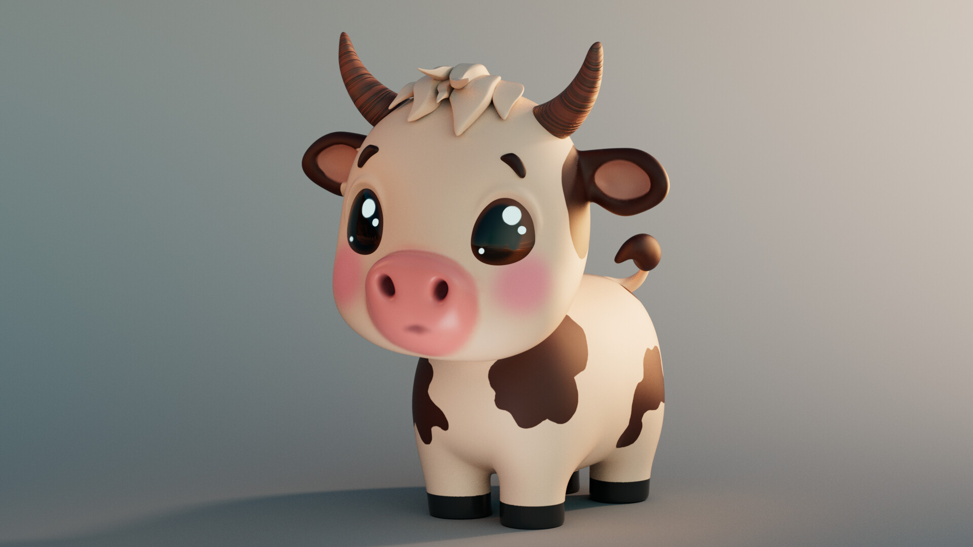 ArtStation - Cute Cartoon Cow Character