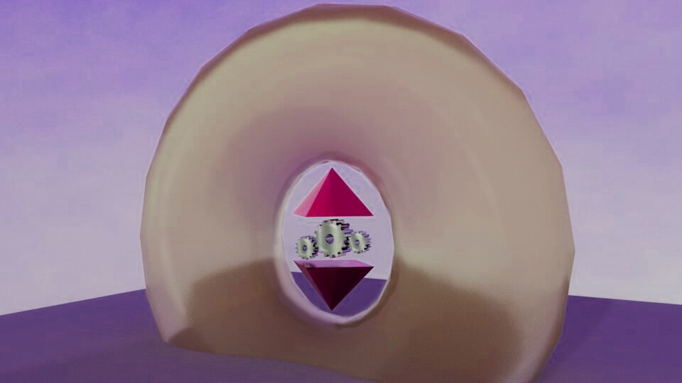 ArtStation - Render portal time basic shapes - with post production effects