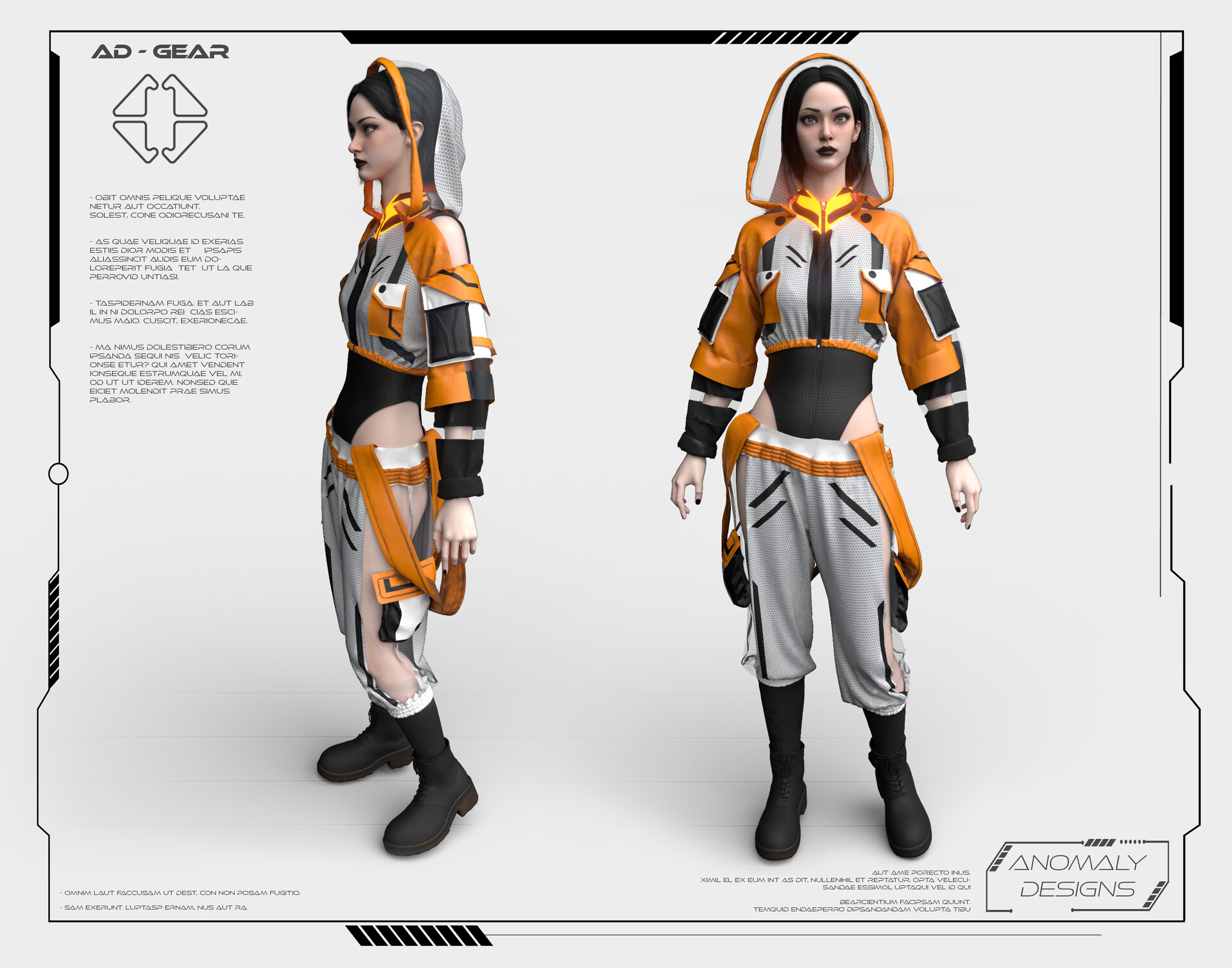 ArtStation - "Anomaly Designs" Cyberpunk Fashion - Case Study