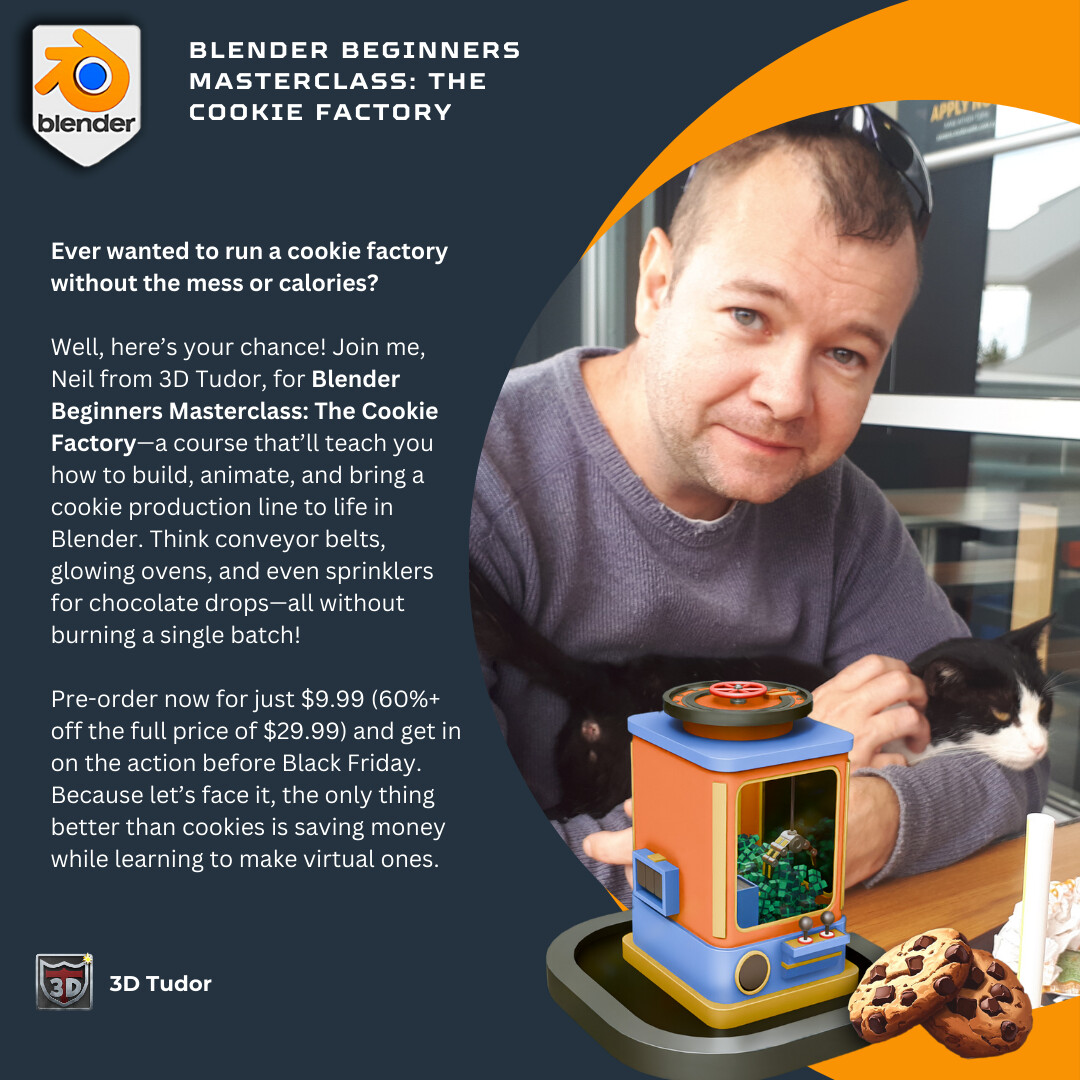 3D Tudor - Blender Beginners Masterclass: The Cookie Factory