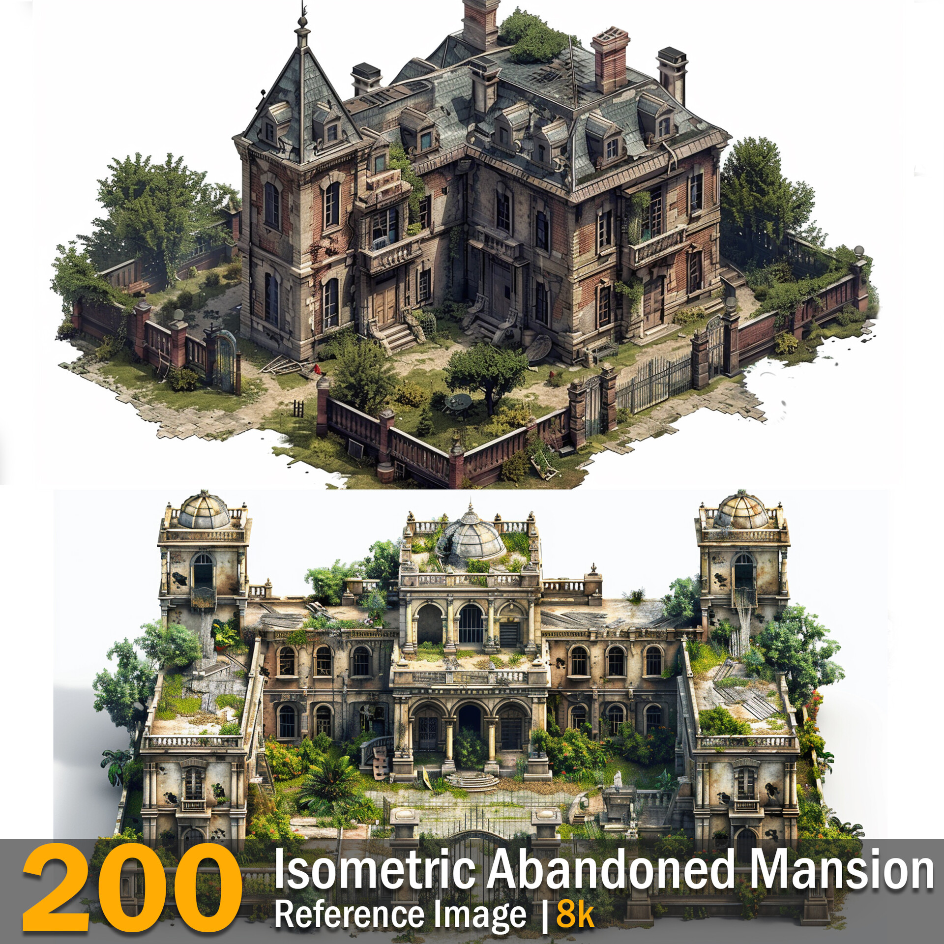 ArtStation - Isometric Abandoned Mansion | Reference Images | 8K