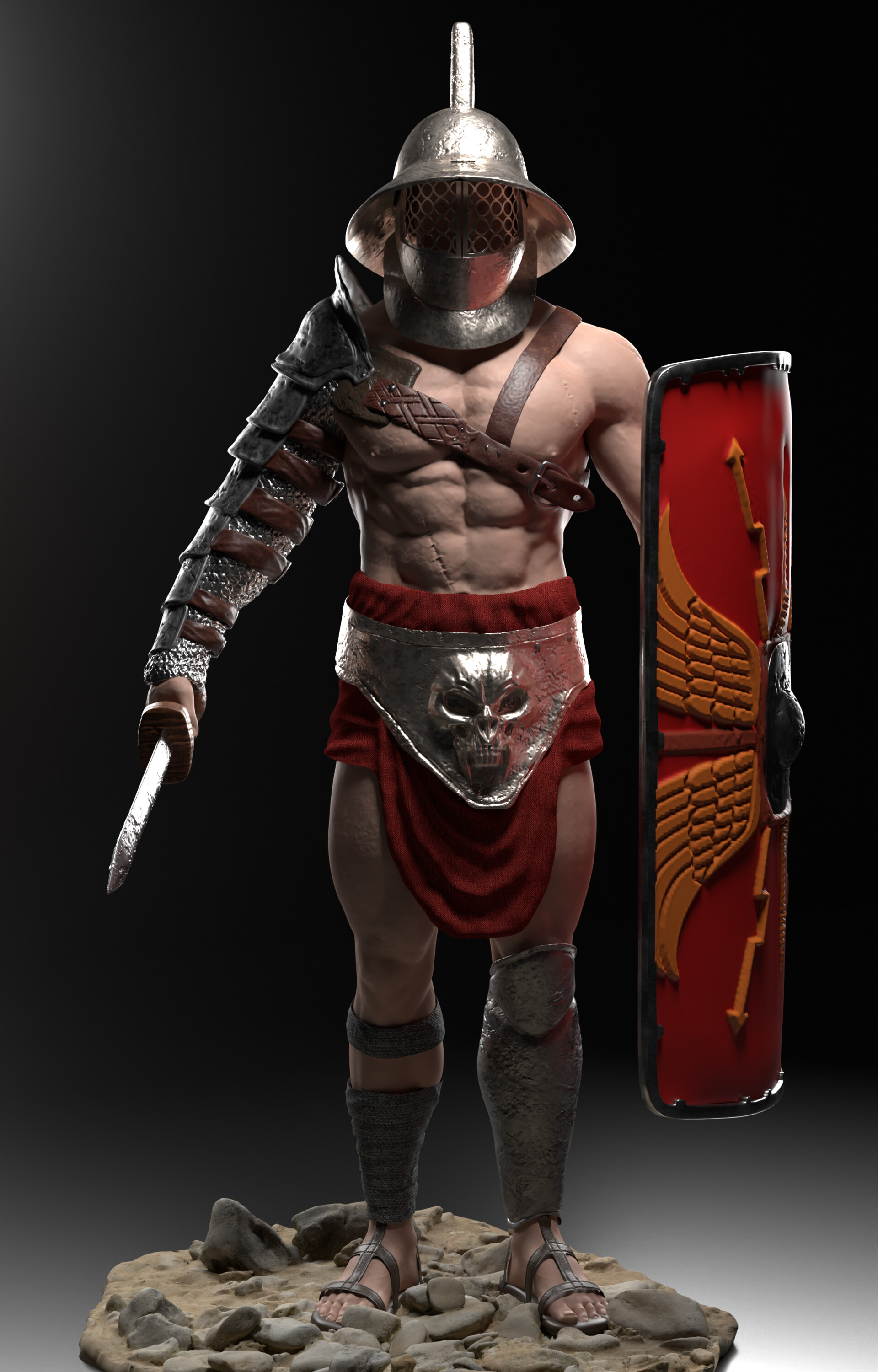ArtStation - Murmilo. Gladiator. High-poly 3D models.