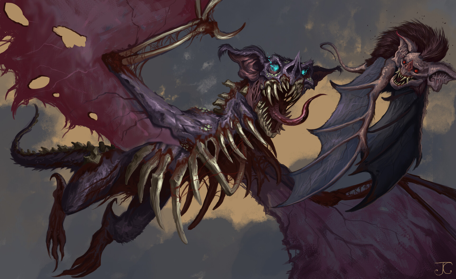 ArtStation - Creepy bat monsters
