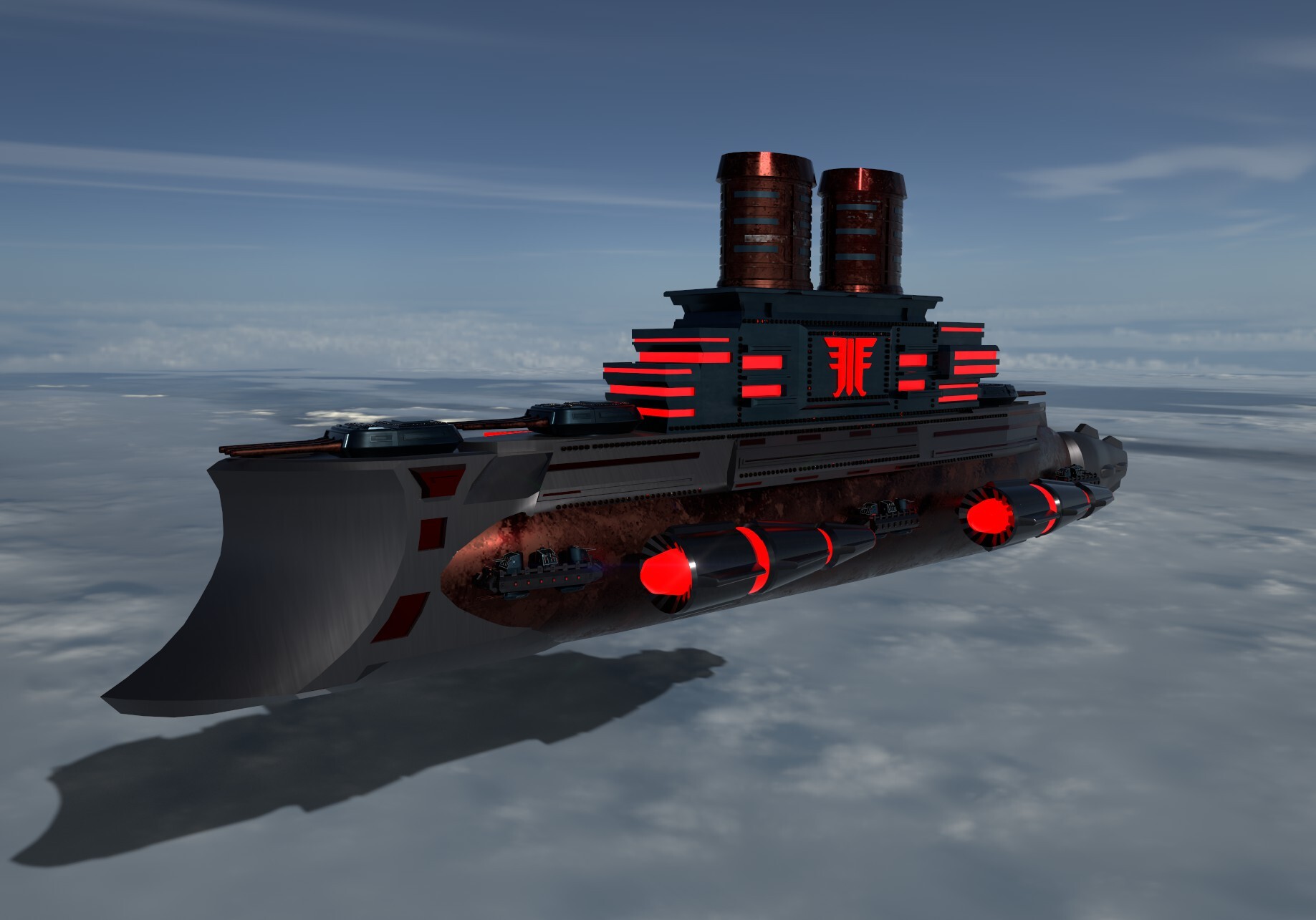 ArtStation - Dieselpunk Airship/Battleship