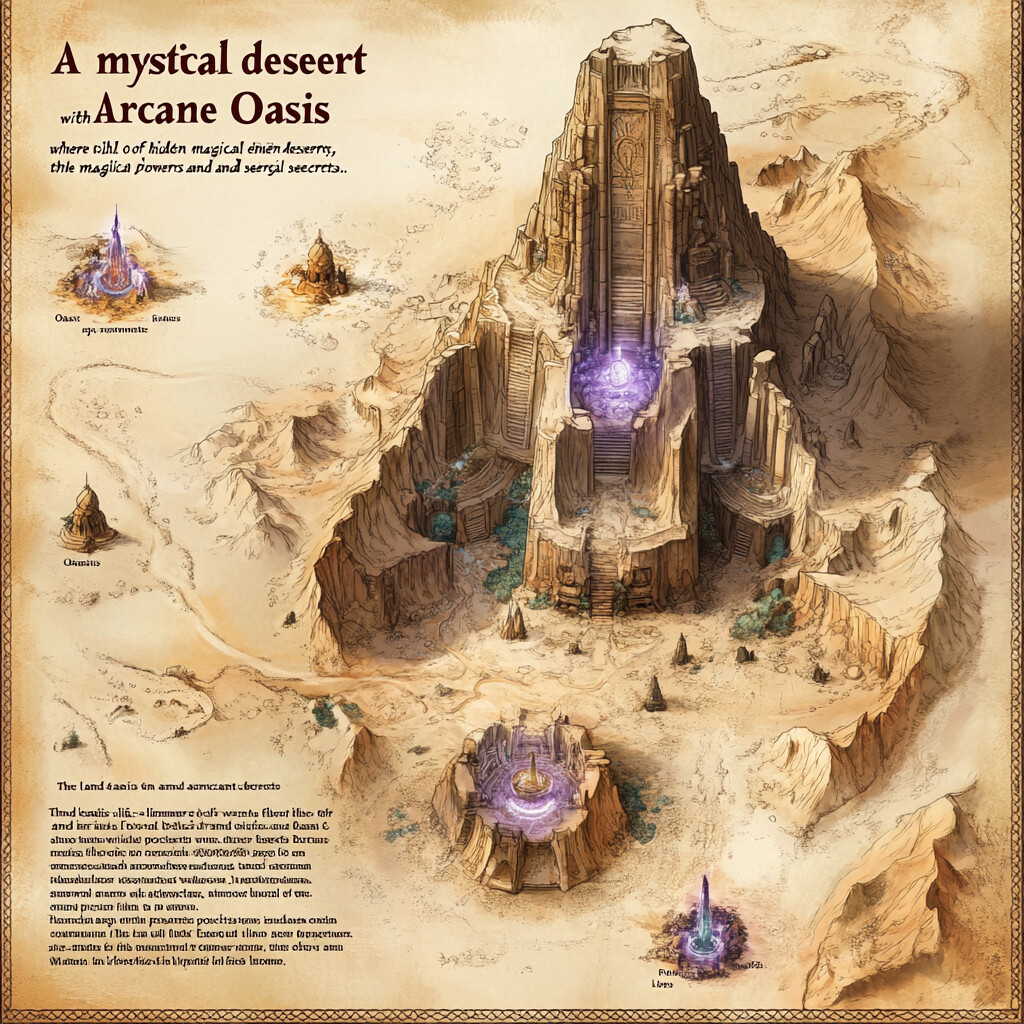 ArtStation - The Arcane Oasis: A Mystical Desert of Secrets