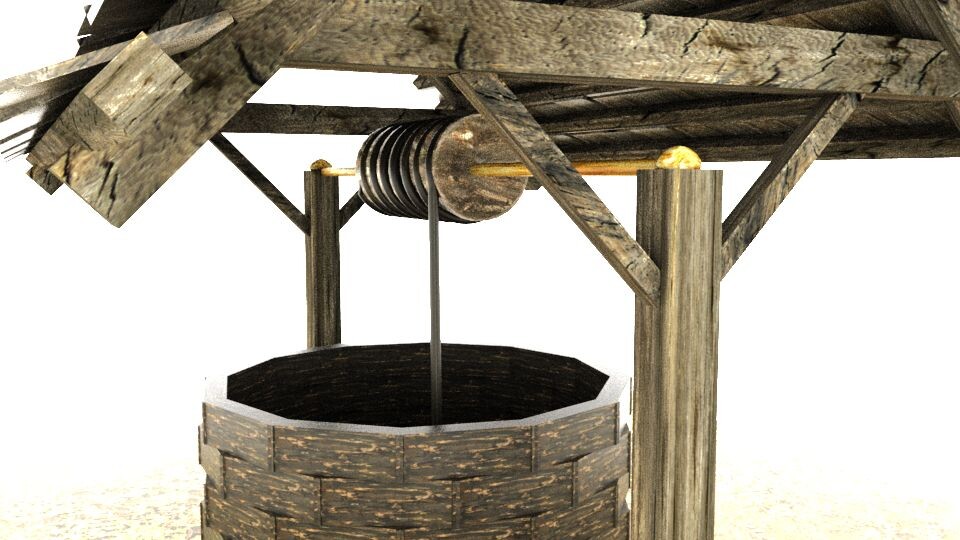 ArtStation - Wooden Water Well with Simple Textures