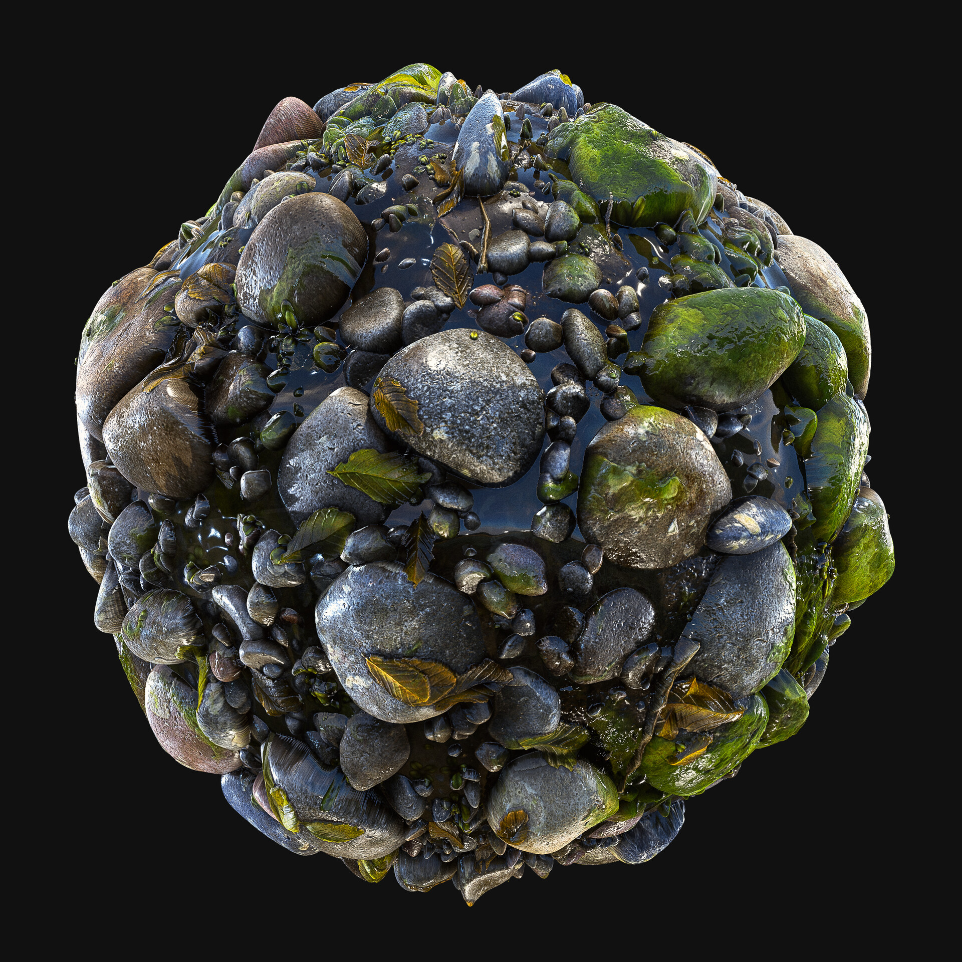 ArtStation - Riverstone Procedural Material