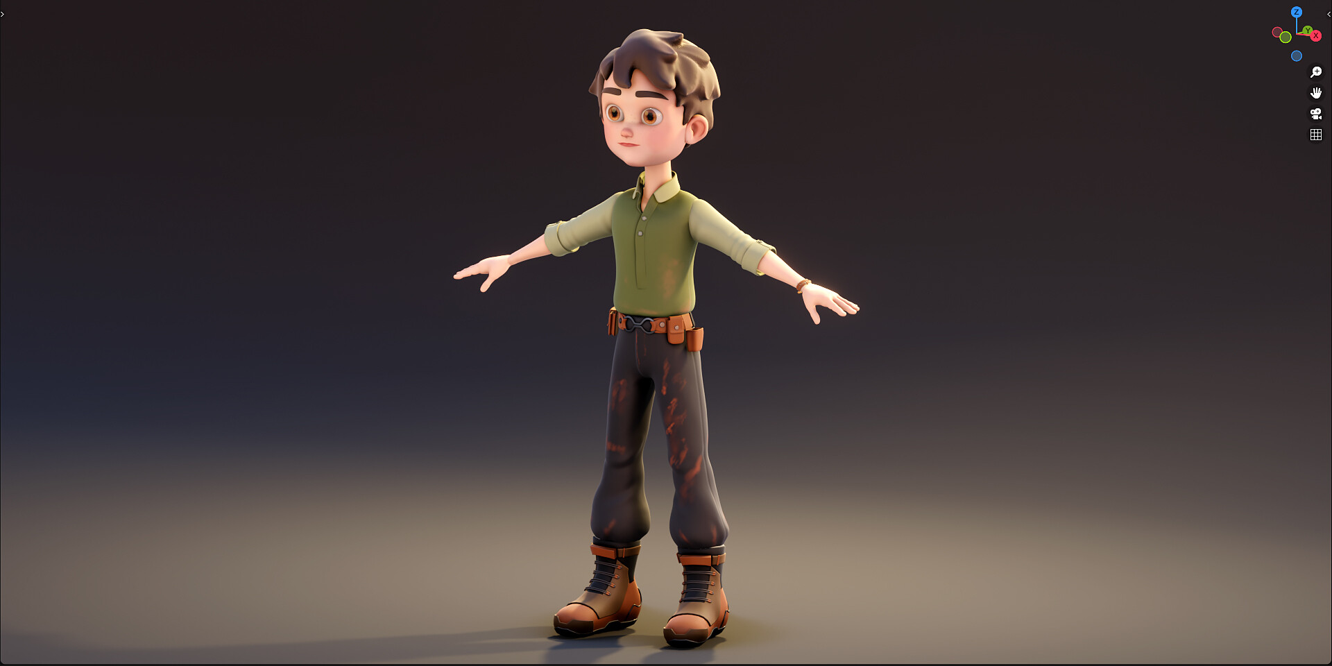 Phong Ly - Stylized Adventure Boy - Theodore - Blender High Poly Character