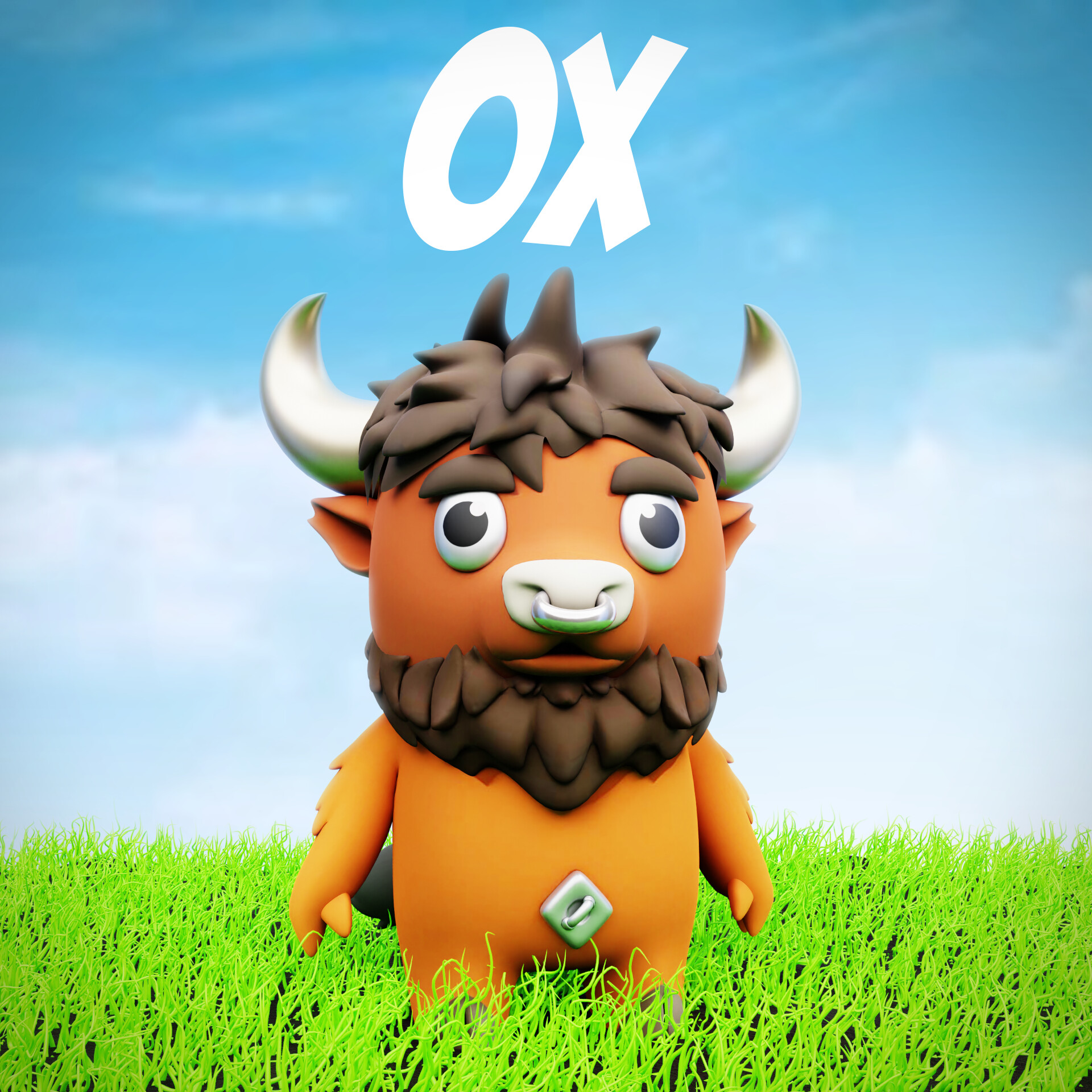 ArtStation - I created and rendered OX .Client worked.