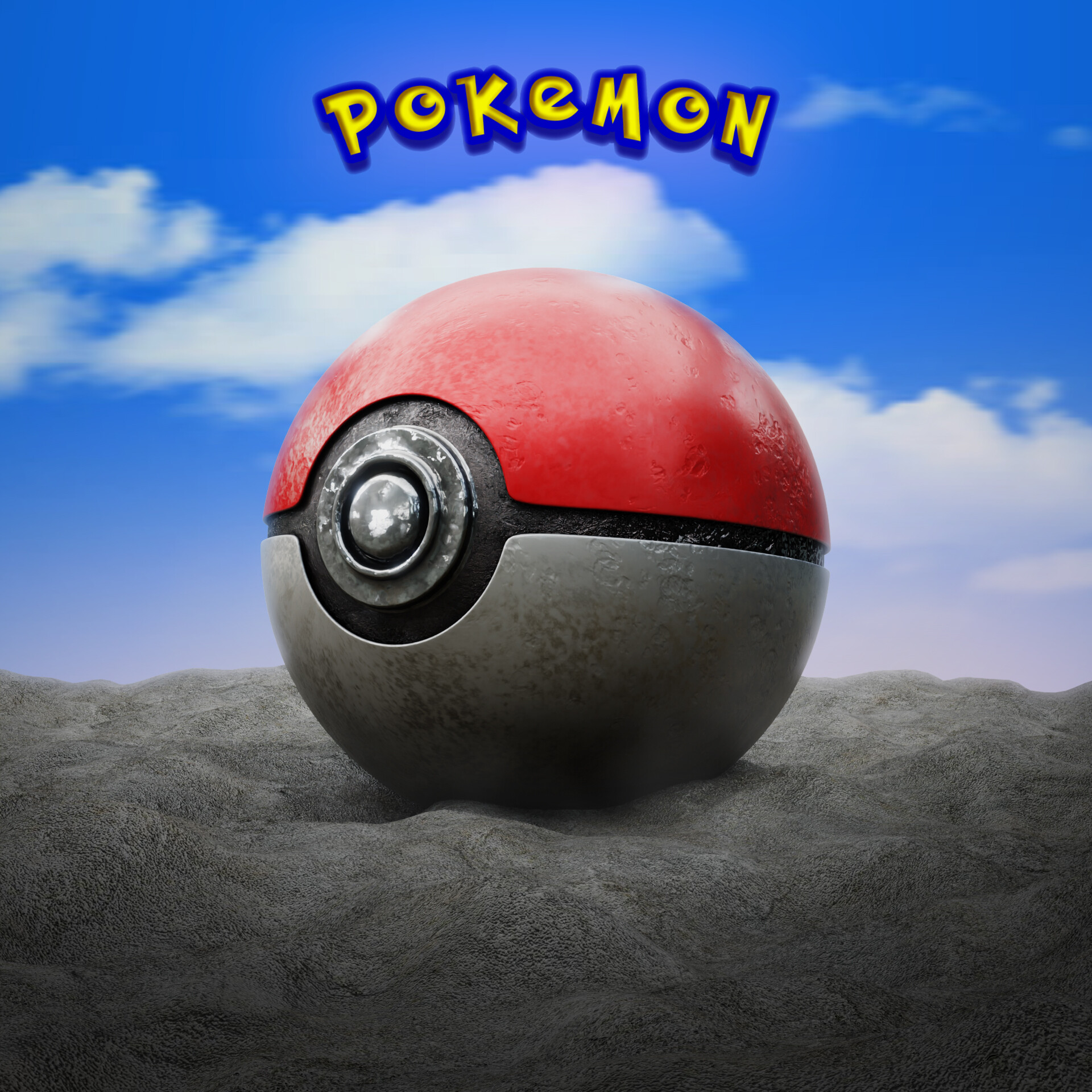 ArtStation - I created and rendered pokemon ball.