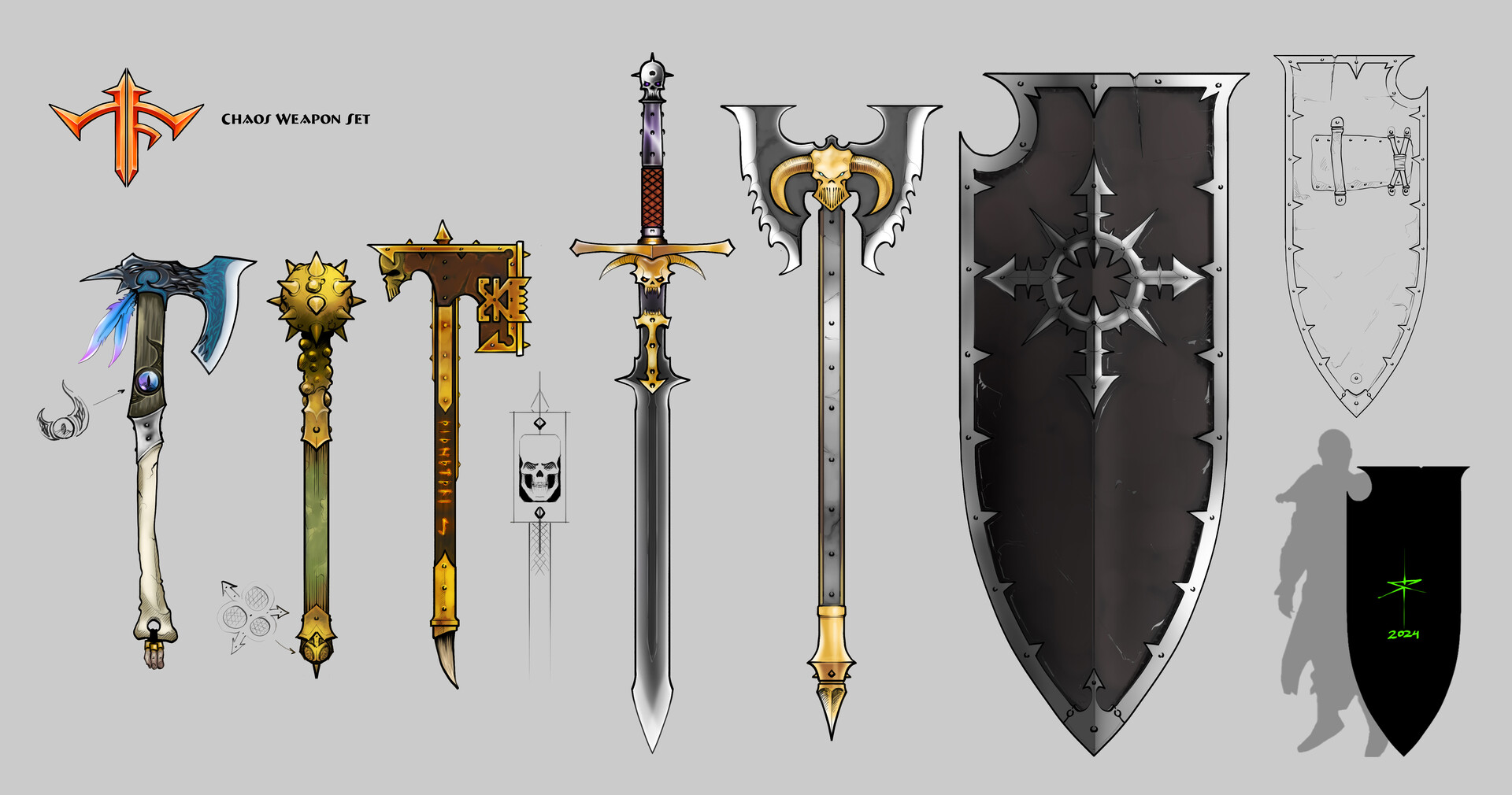 ArtStation - Chaos weapon set | Tyrant Forge