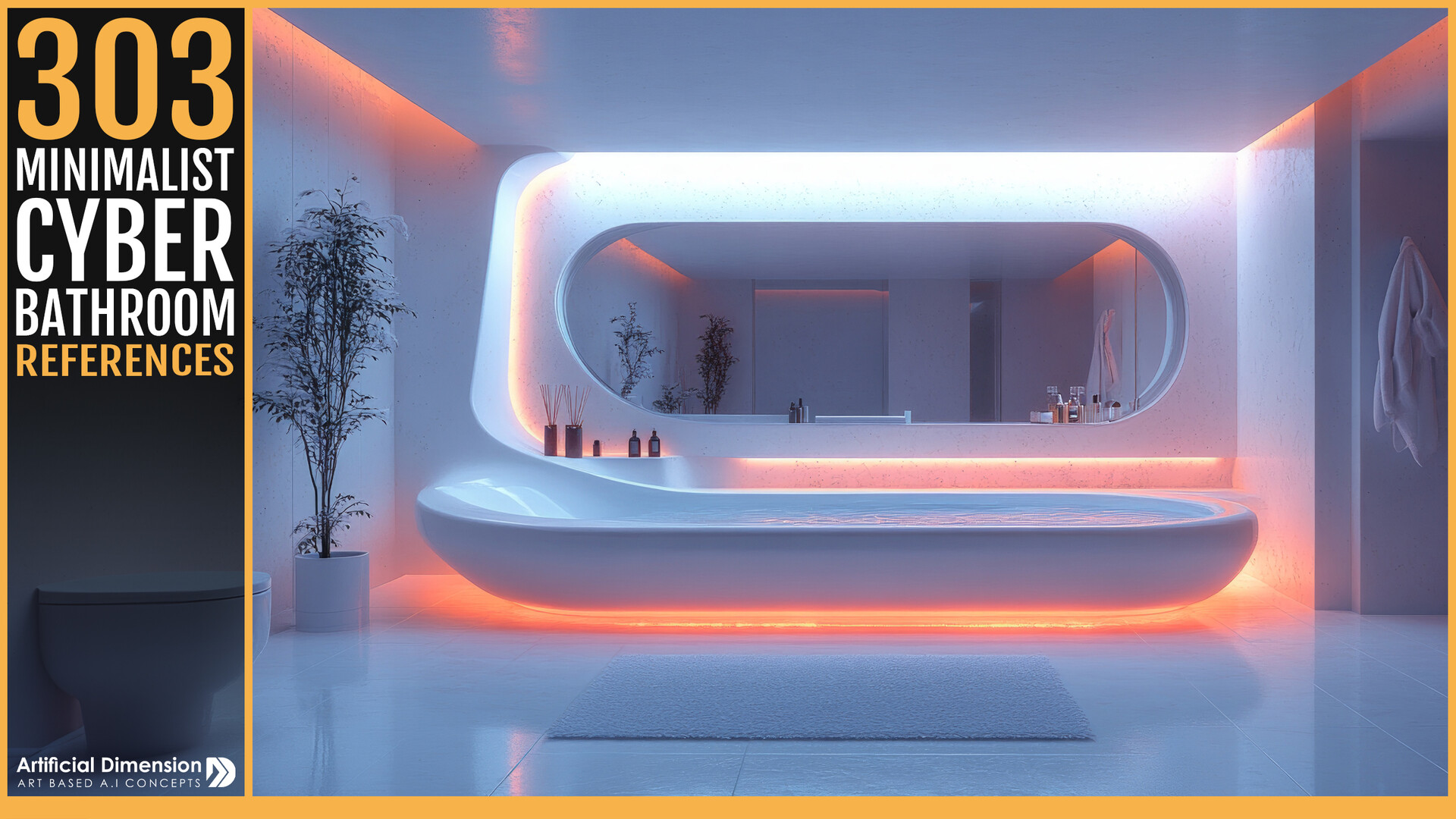 Artificial Dimension - 303 Minimalist Cyber Bathroom