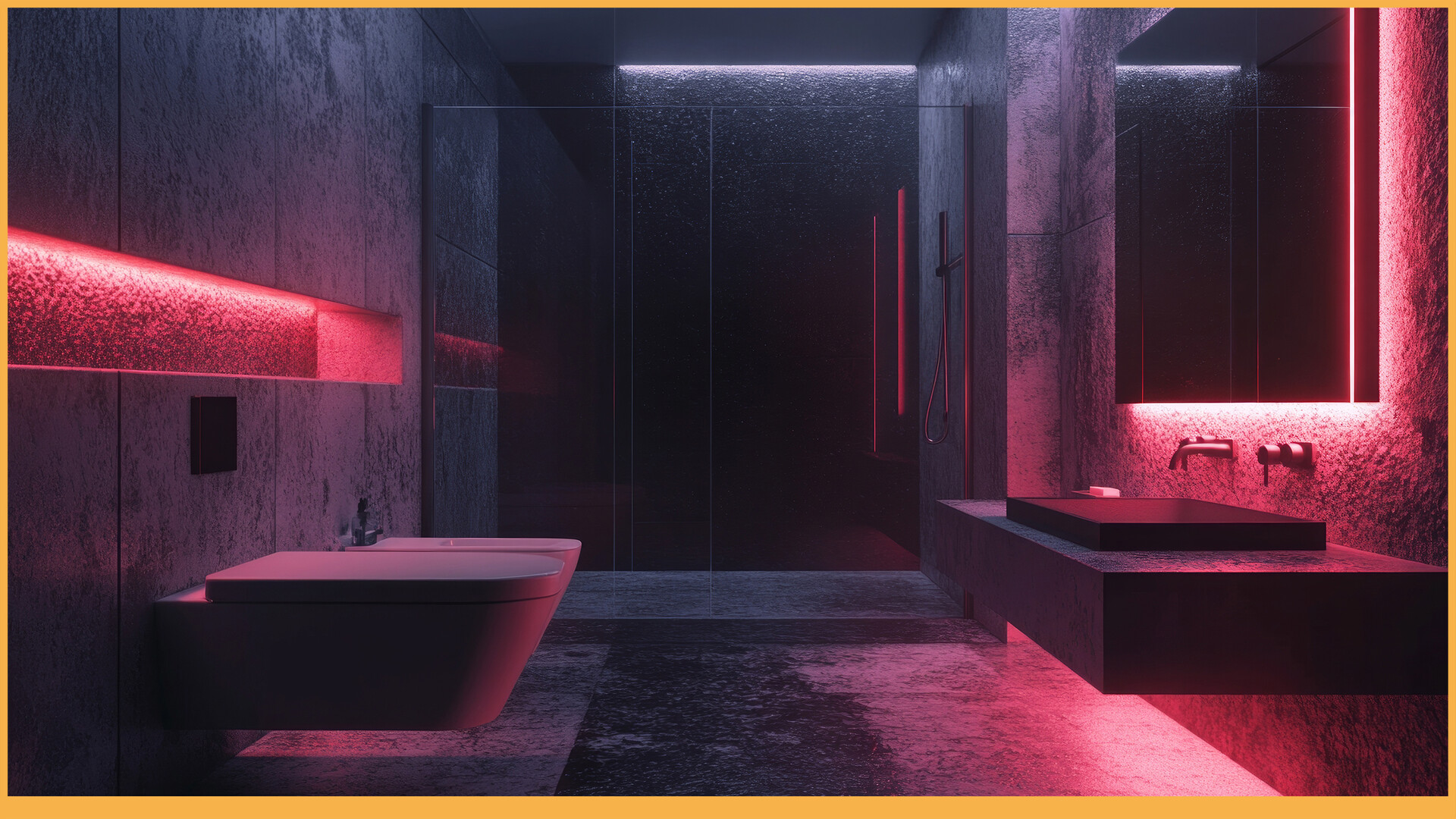 Artificial Dimension - 303 Minimalist Cyber Bathroom
