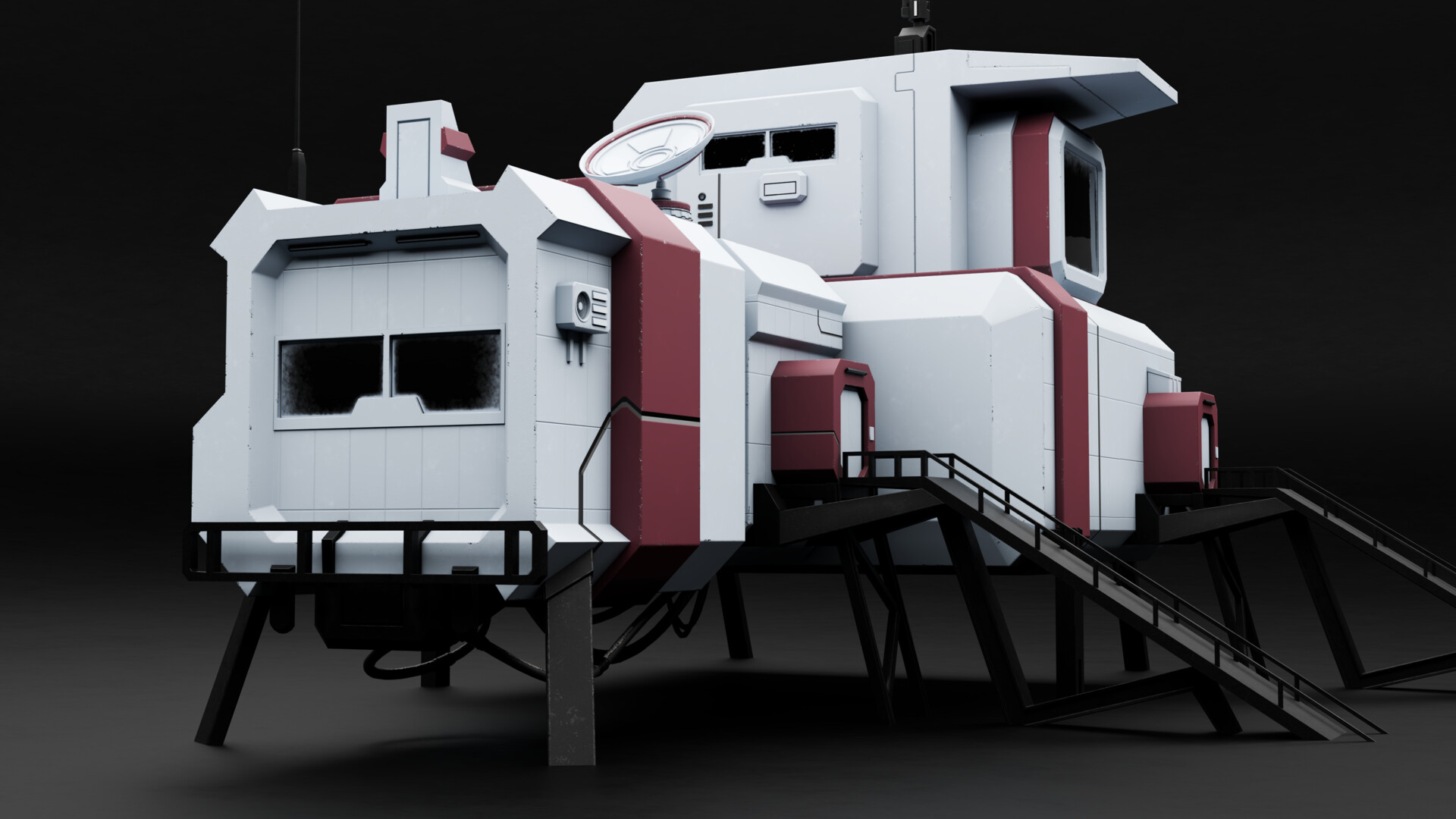 ArtStation - Sci-fi Space Outpost | Game-ready model