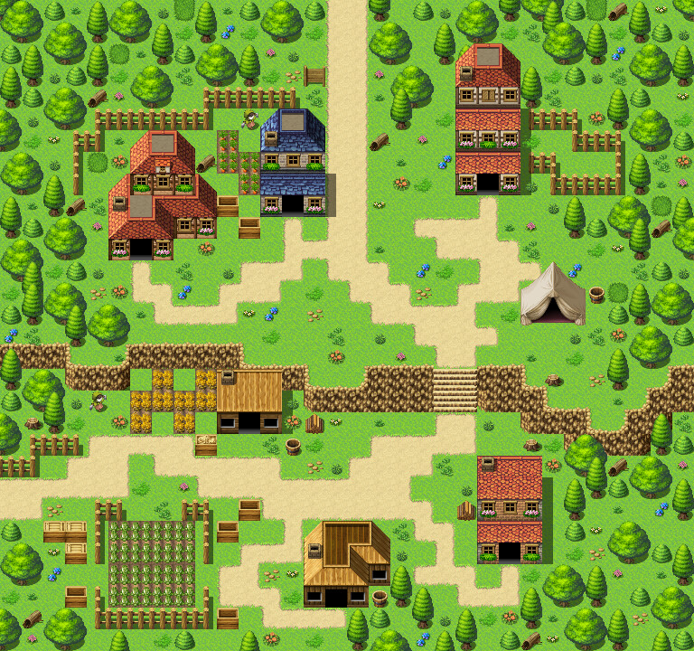 ArtStation - RPG Maker MV Town map