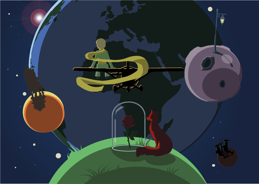 ArtStation - Space Landscape Made with Vectors