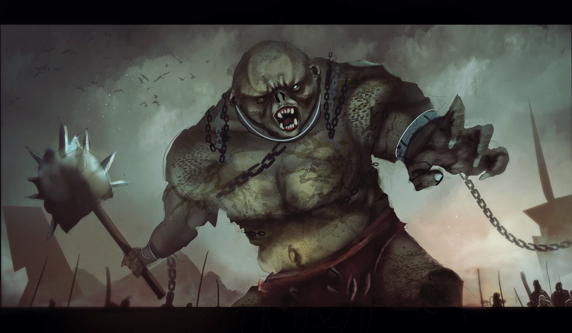 ArtStation - Troll march Lotr Story