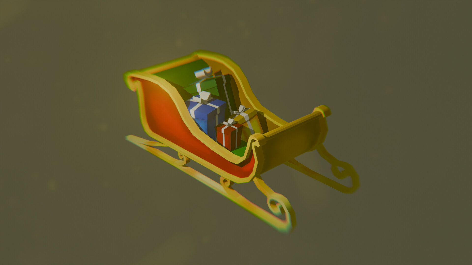 ArtStation - Santa Sleigh with Gifts