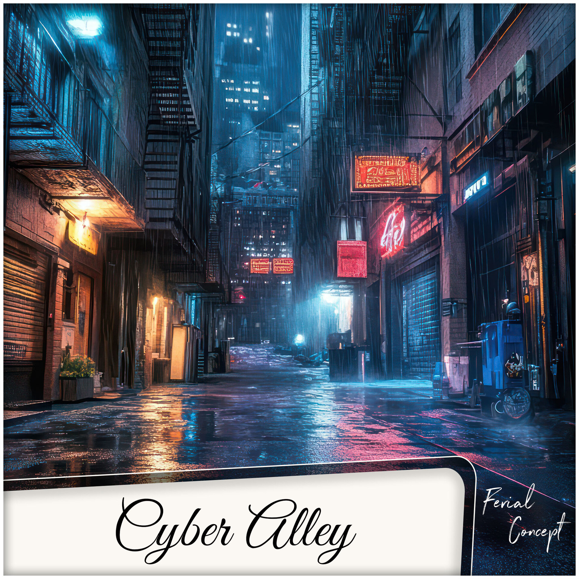 ArtStation - 🔹210 Cyber Alley - Environment Concept Reference Image ...