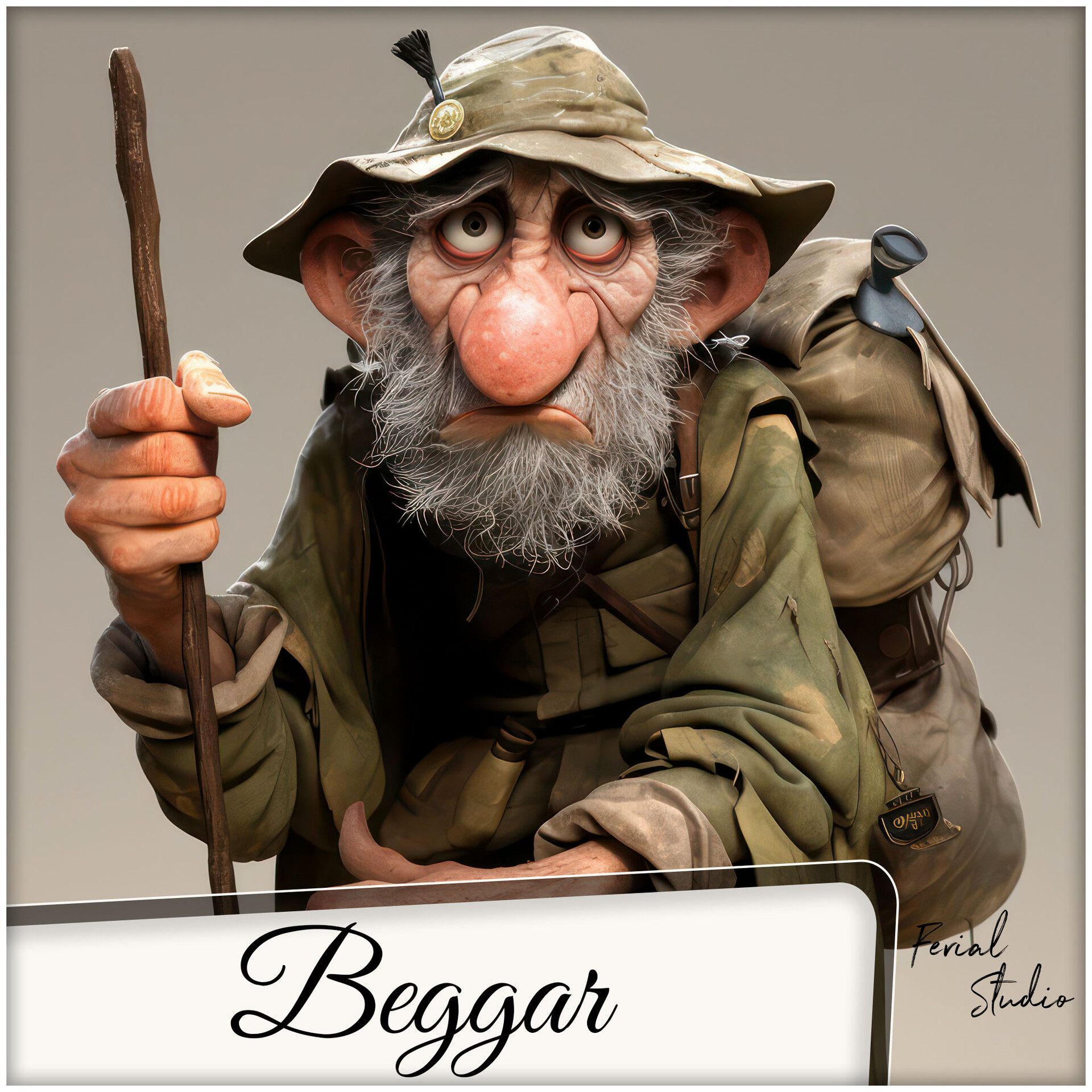 beggar cartoon