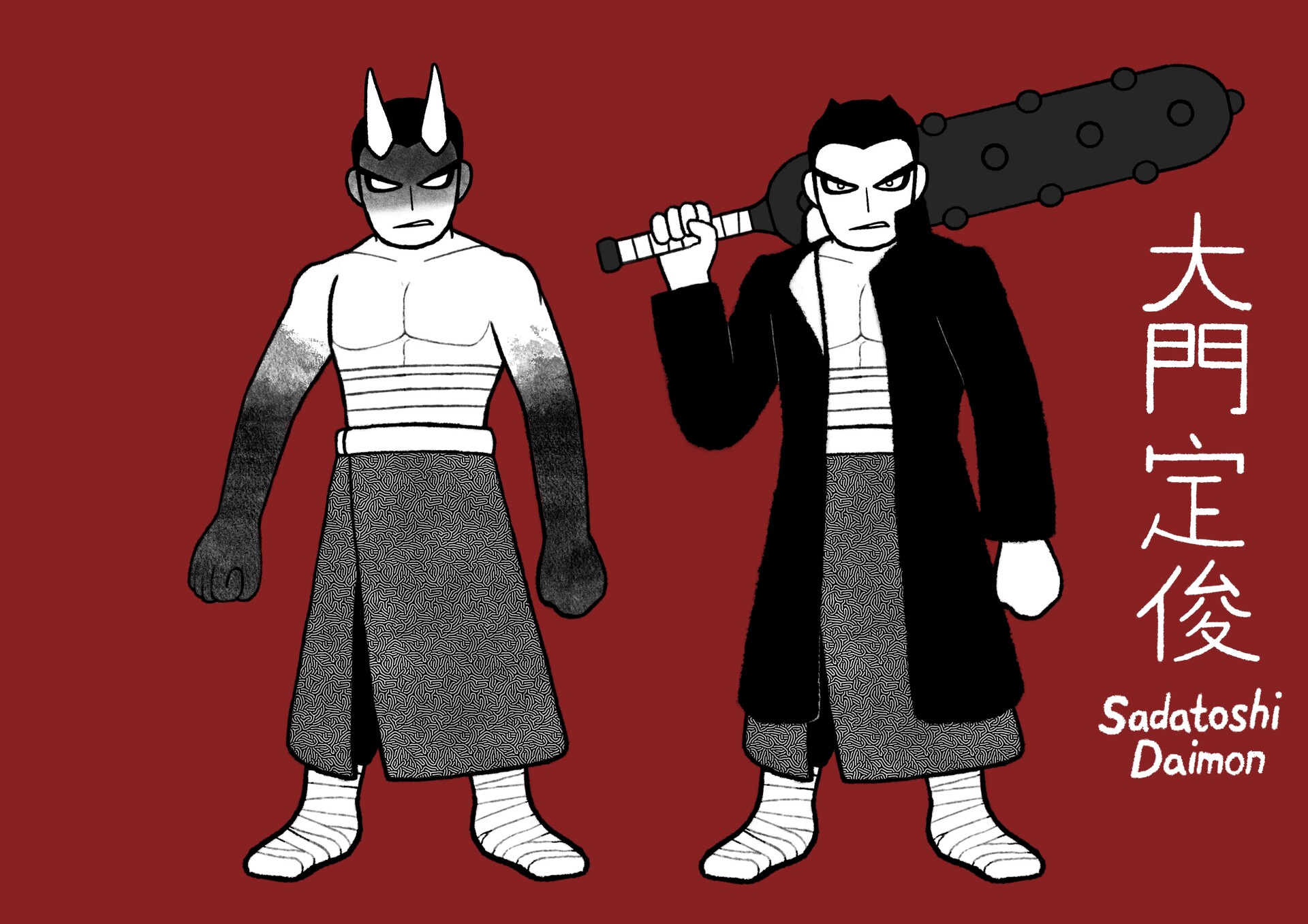 ArtStation - Kyoto-Fiend Character Showcase: Sadatoshi Daimon