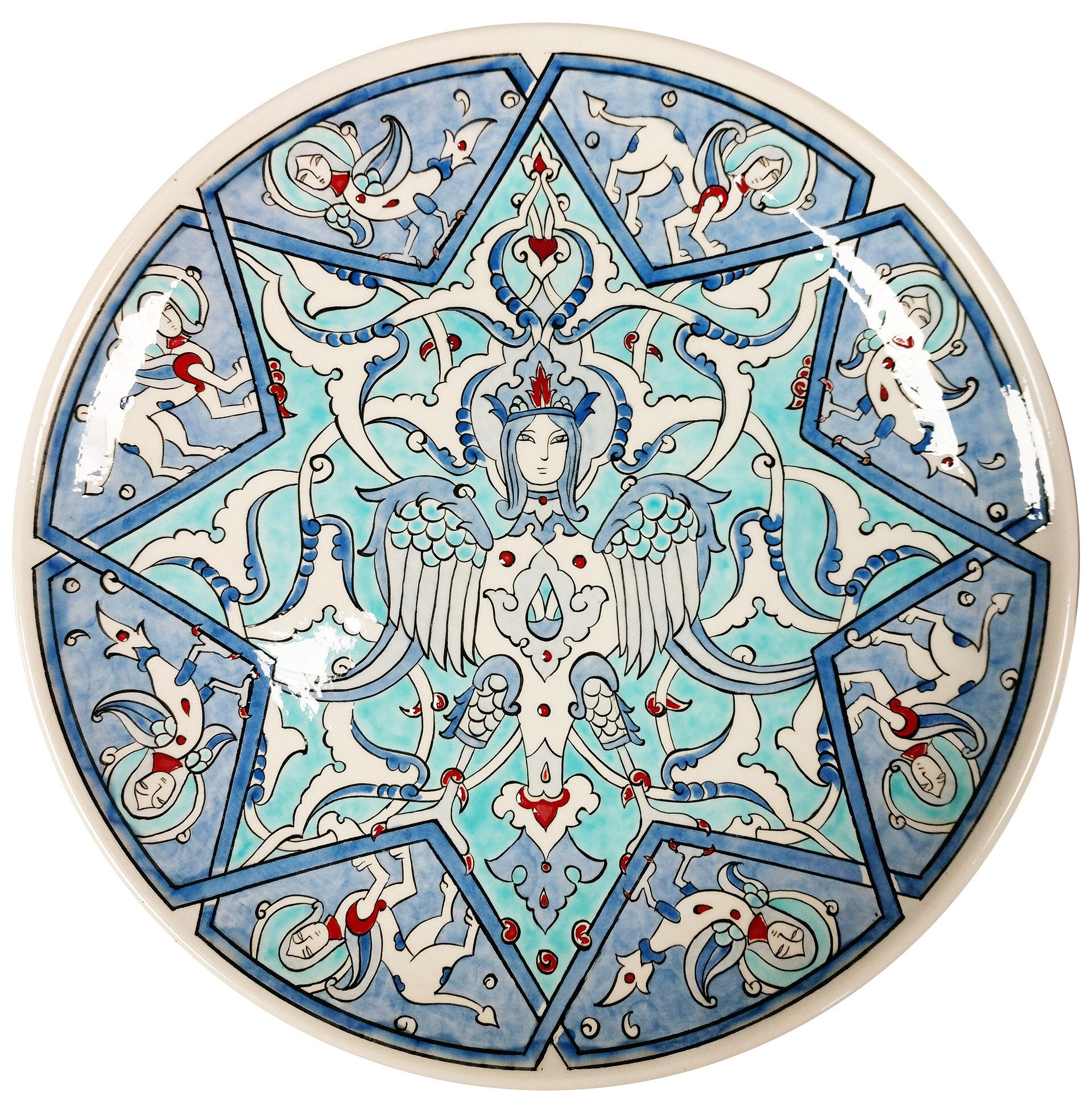 ArtStation - Ceramic Plate with Harpy Figure and Seljuk Rumi