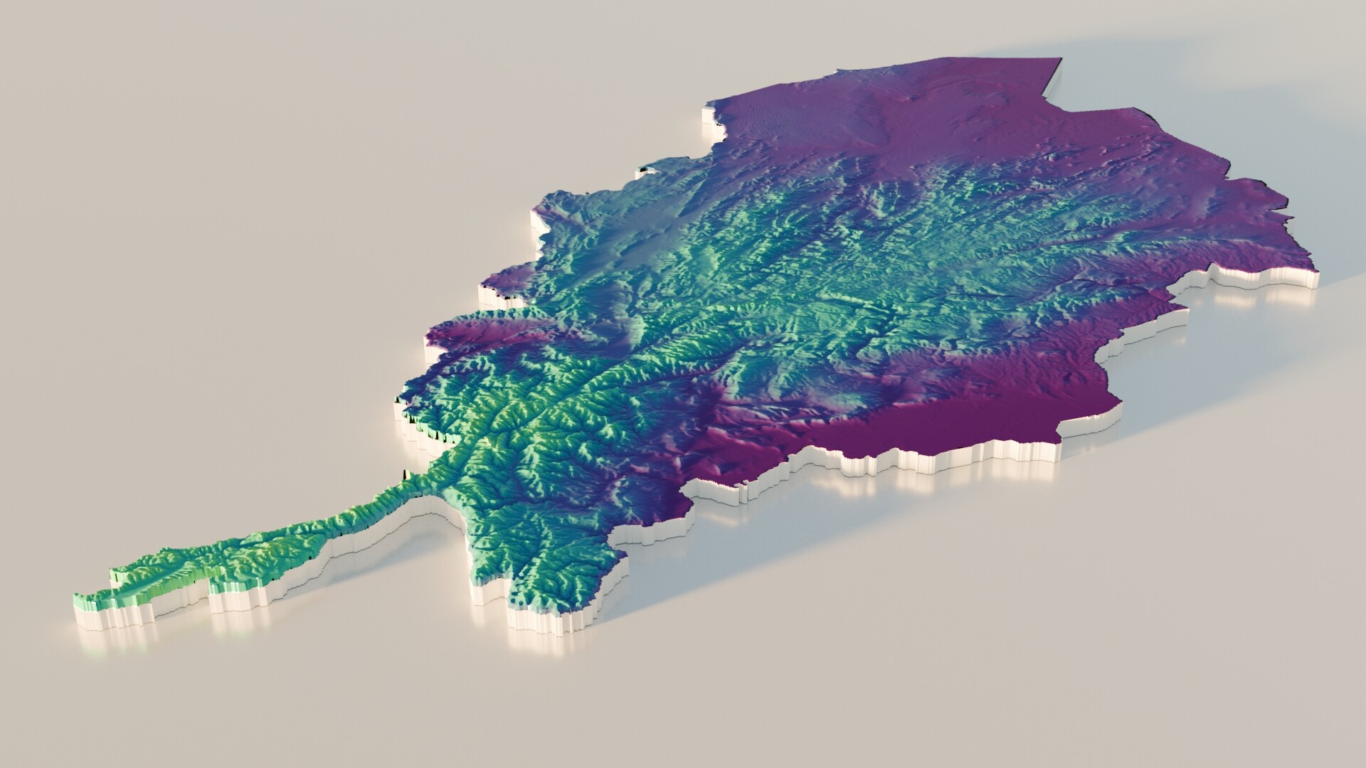 ArtStation - 3D Maps of Various Country and Cities