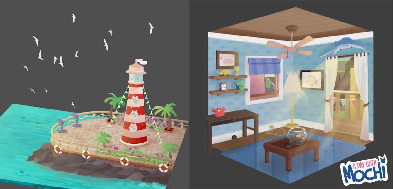 Gérard Zoé - A Day With Mochi | Level Art and concepts