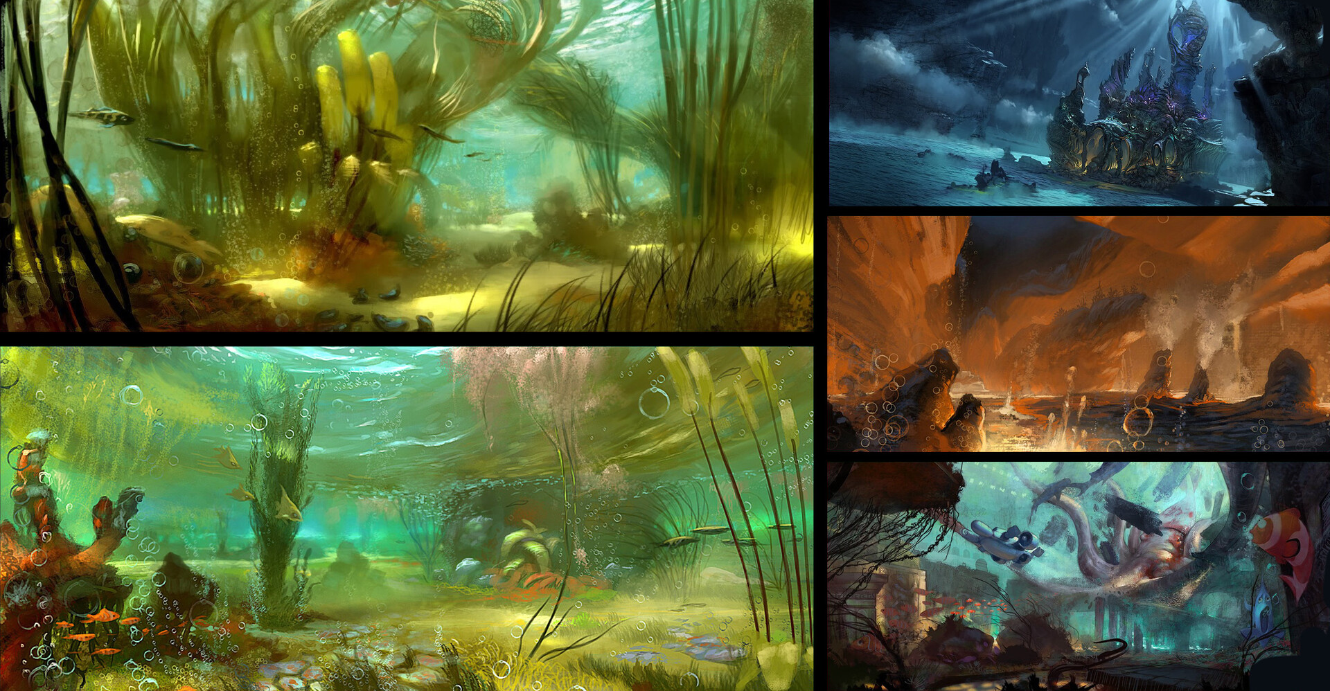 ArtStation - Underwater - Visual development, environment design ...