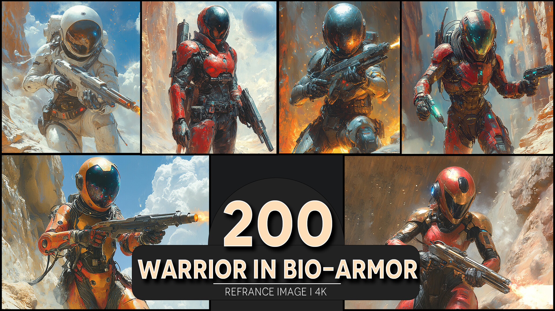 Pixel Ref - Warrior in Bio-Armor 4K Reference/Concept Images