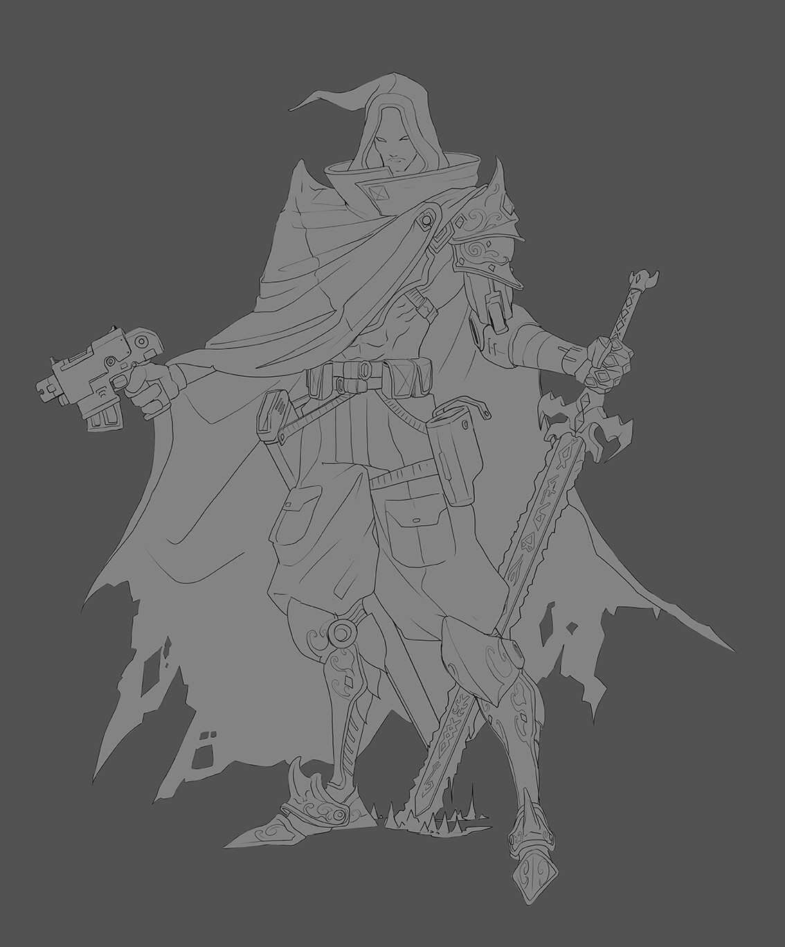 how to draw a death knight